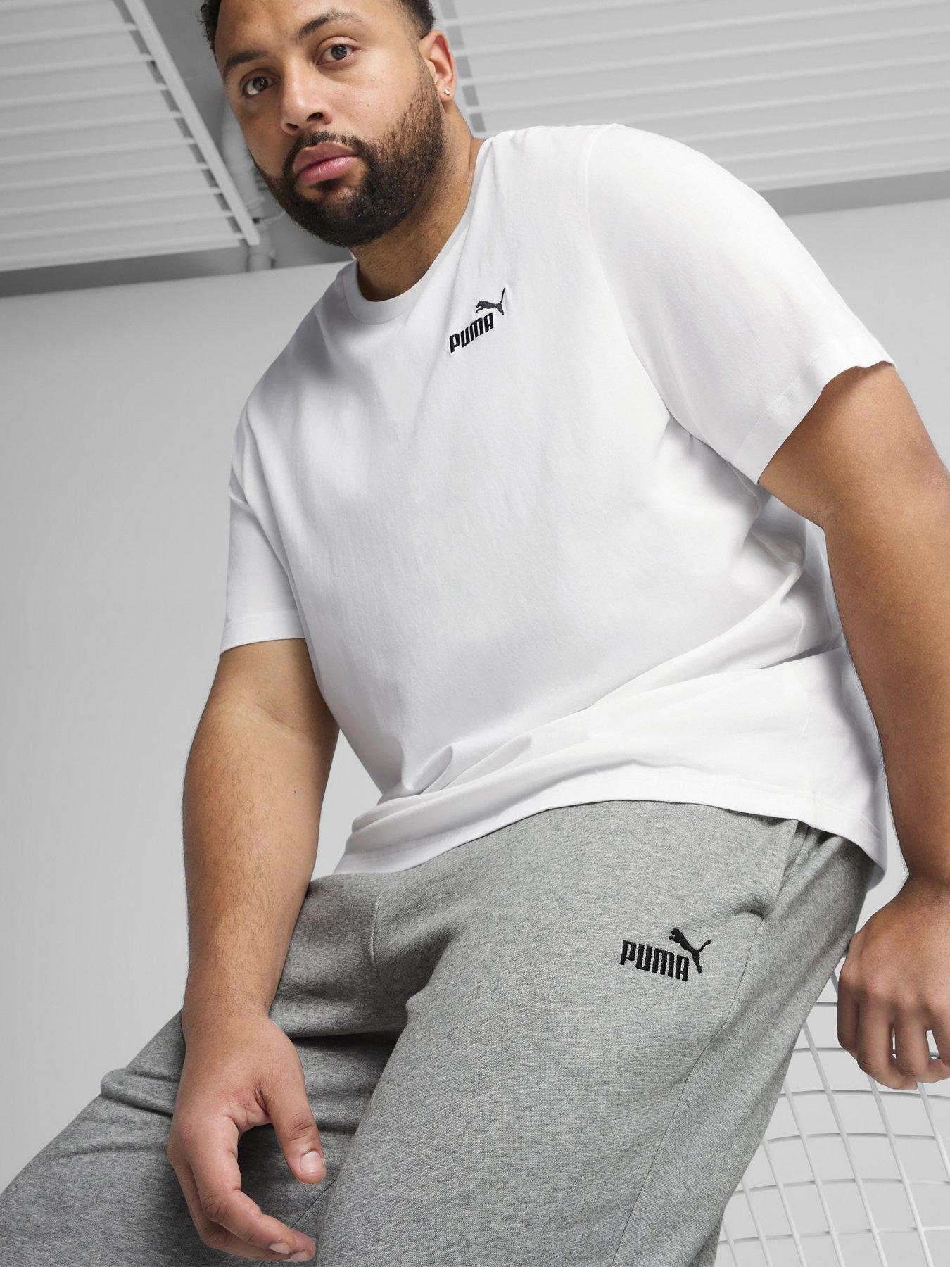 Puma Mens Essentials No 1 Logo Sweatpants - Grey | Littlewoods
