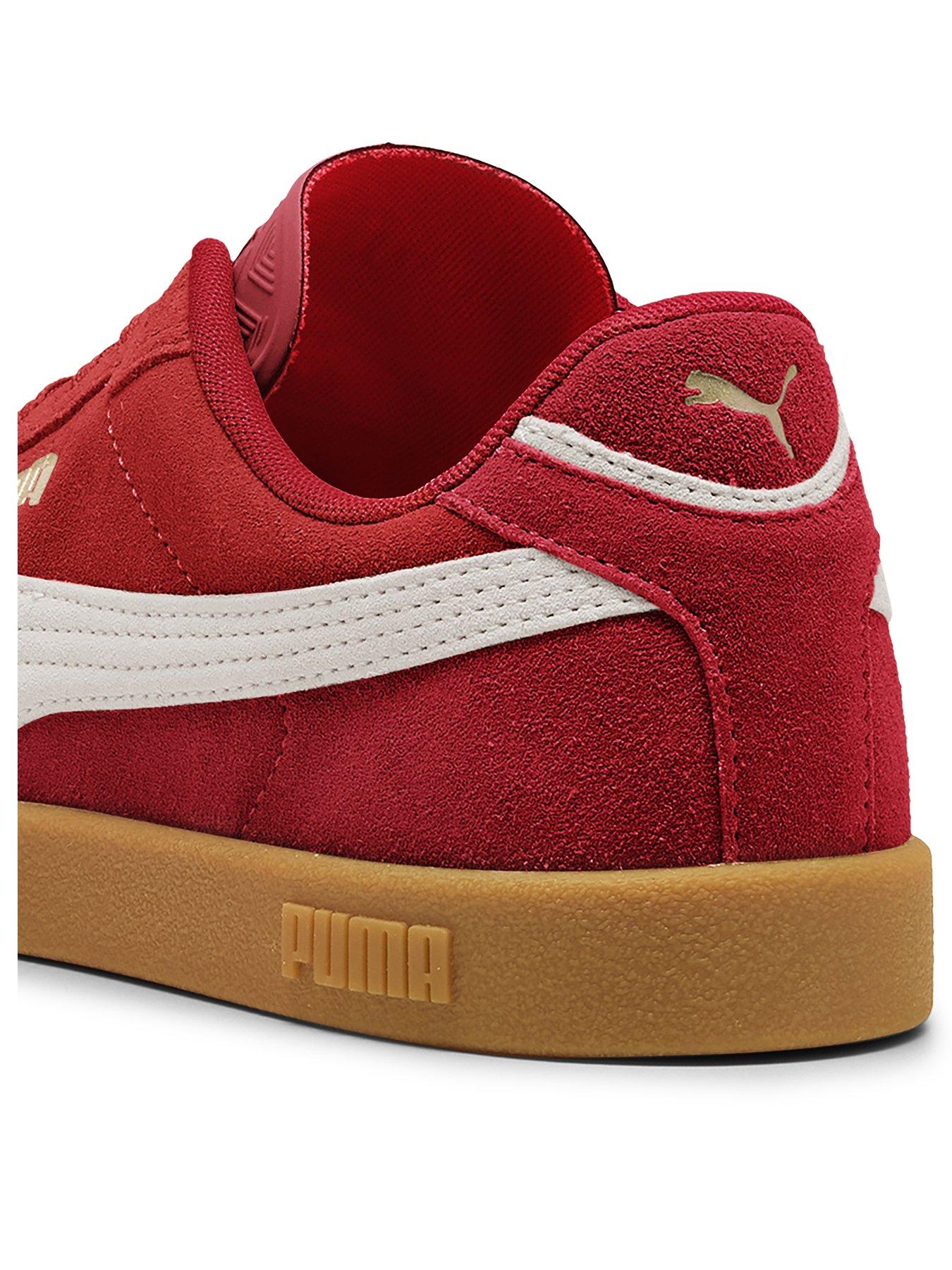 Puma Women's Club II Era Suede Trainers - Red | Littlewoods