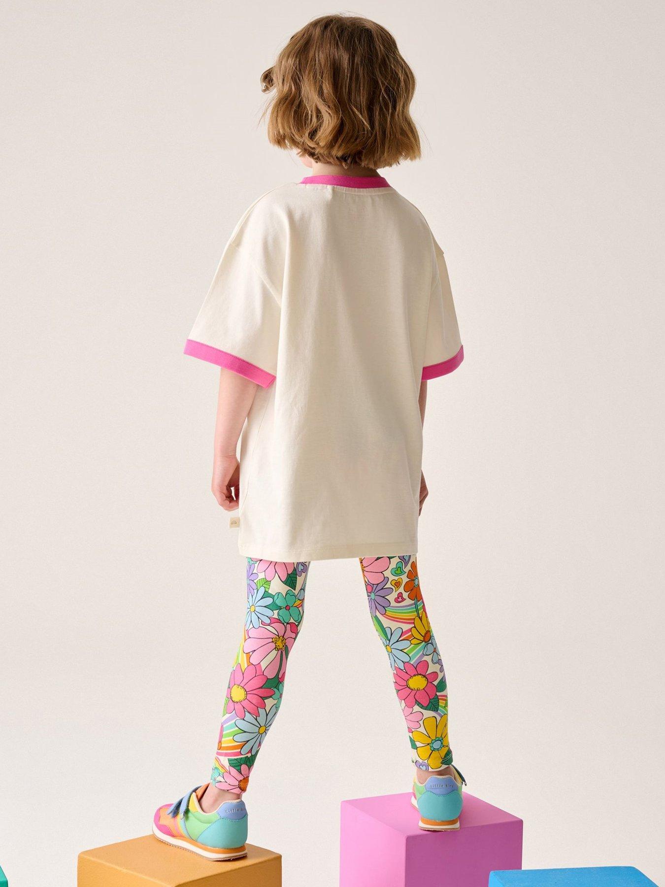 Little Bird Girls Rolling With It Legging Set - Multi | Littlewoods