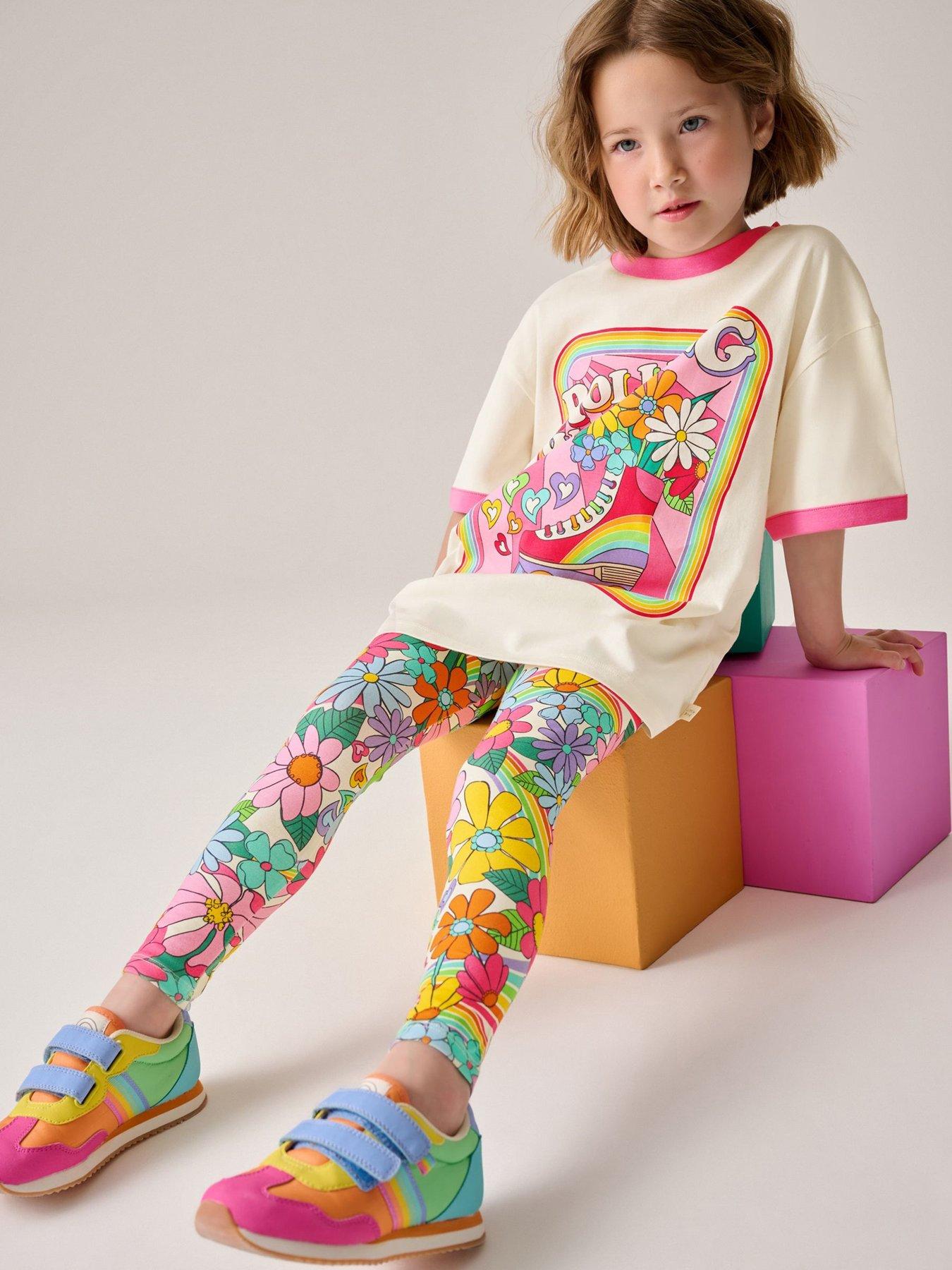 Little Bird Girls Rolling With It Legging Set - Multi | Littlewoods