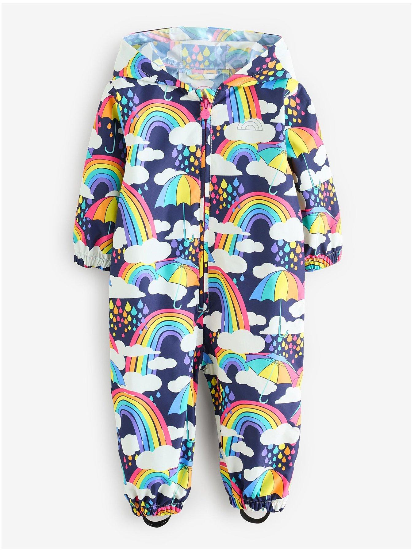 Little Bird Girls Rainbow Puddlesuit - Multi | Littlewoods