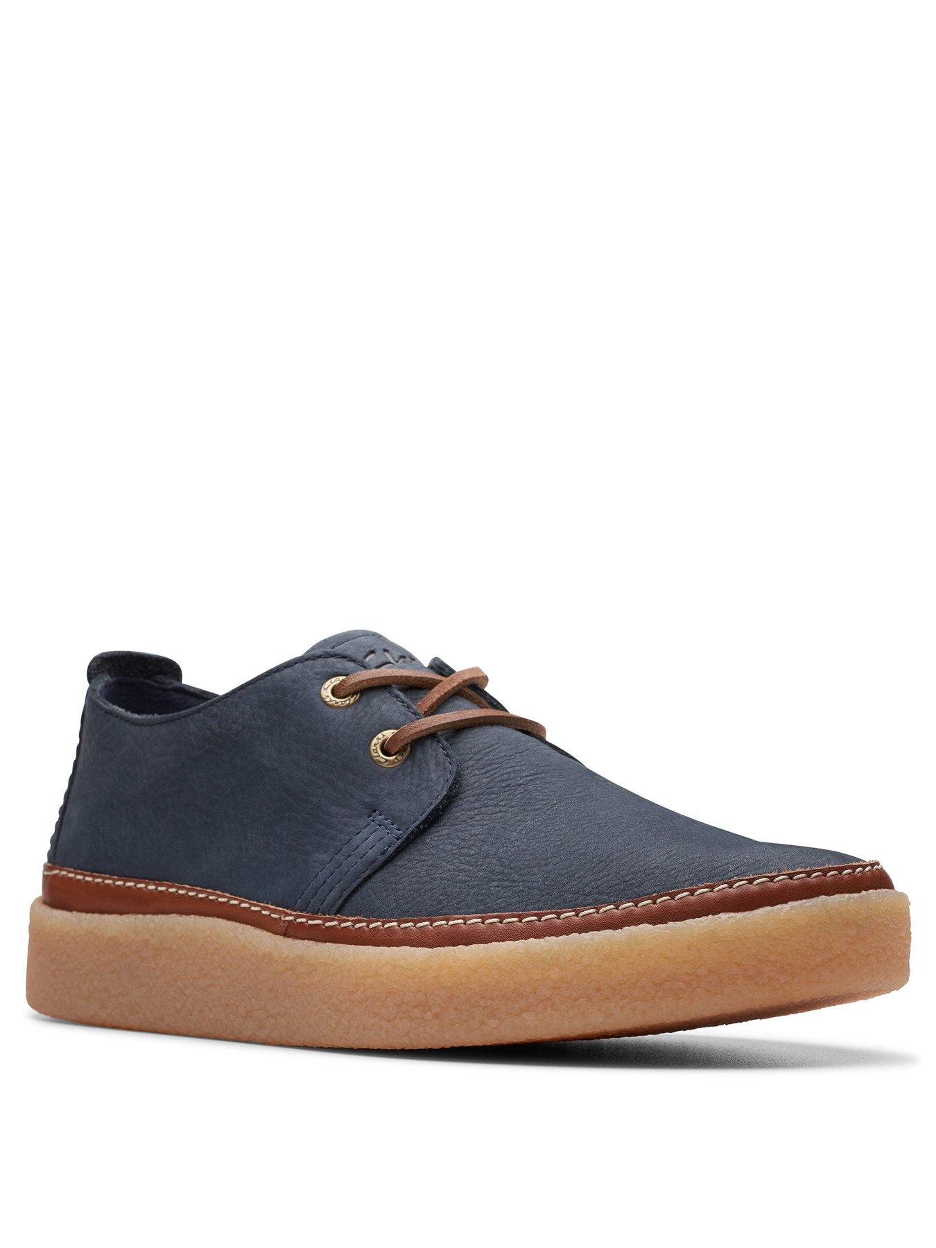 Clarks Clarkwood Low Suede Lace Up Shoes - Navy | Littlewoods