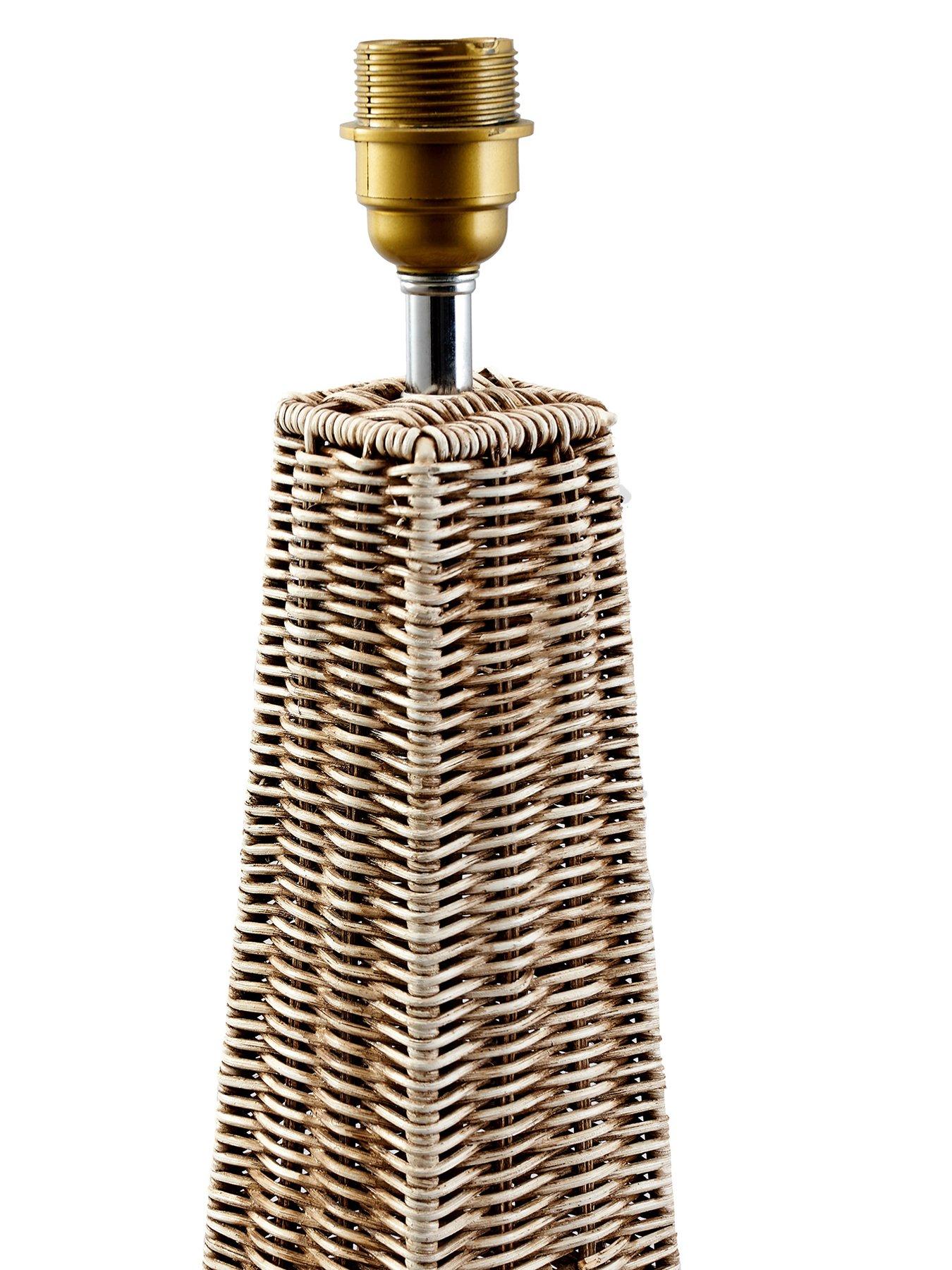 Pacific Lifestyle Seacomb Rattan Pyramid Floor Lamp Base with Pyramid ...