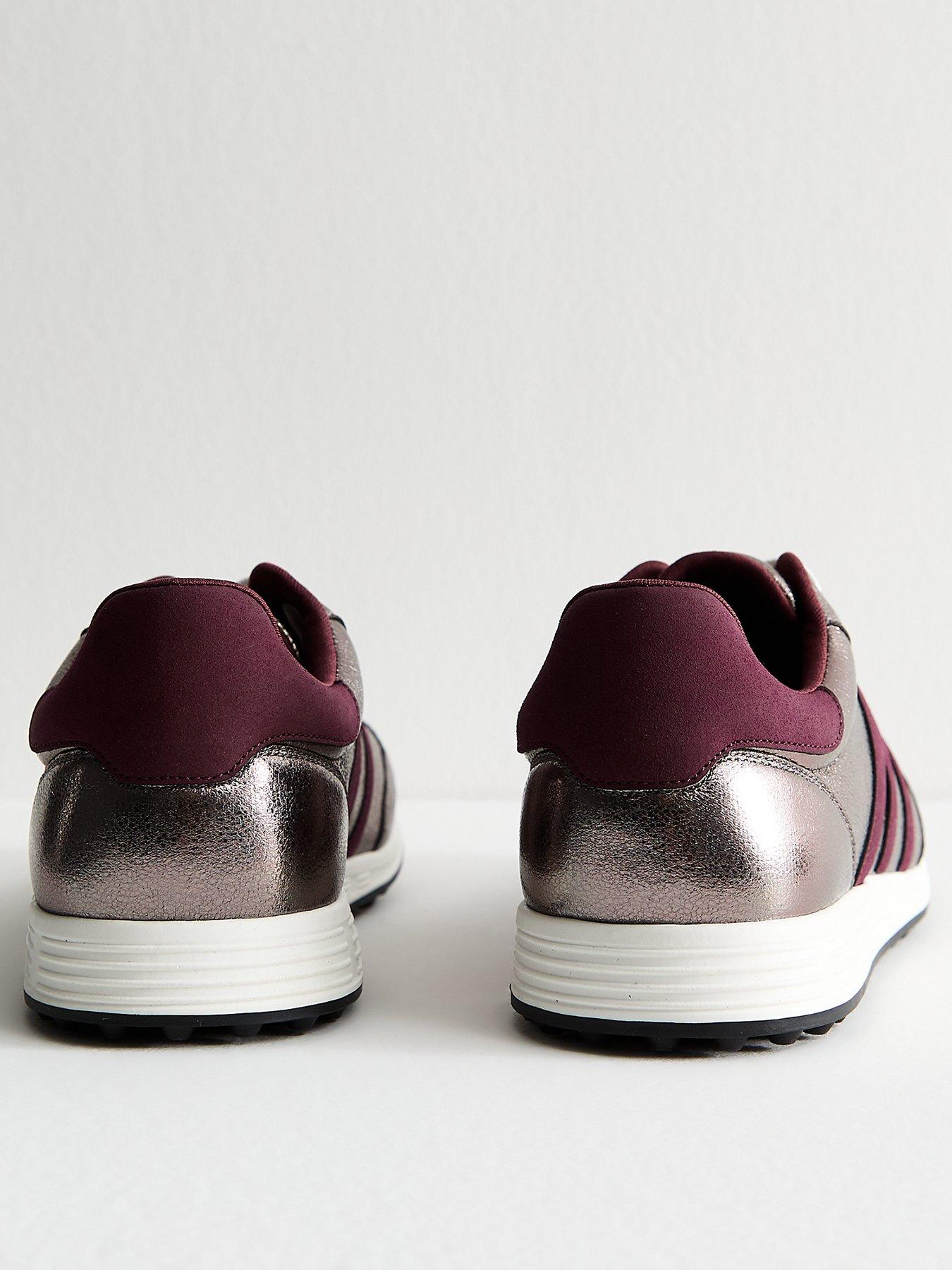 New Look Grey Faux Leather Lace Up Trainers | Littlewoods