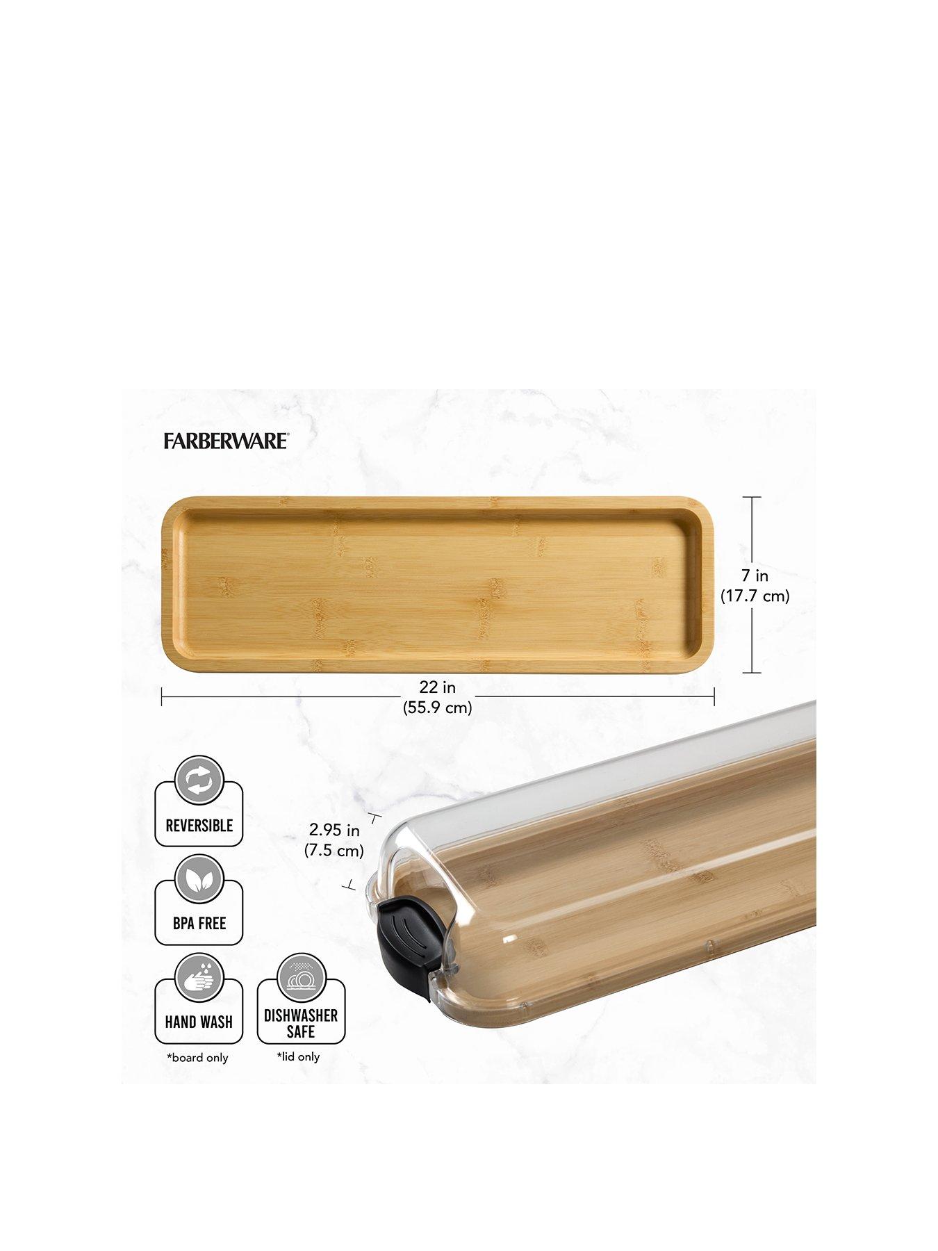 Faberware Large Build-a-board Bamboo Serving Platter, Long Rectangle ...