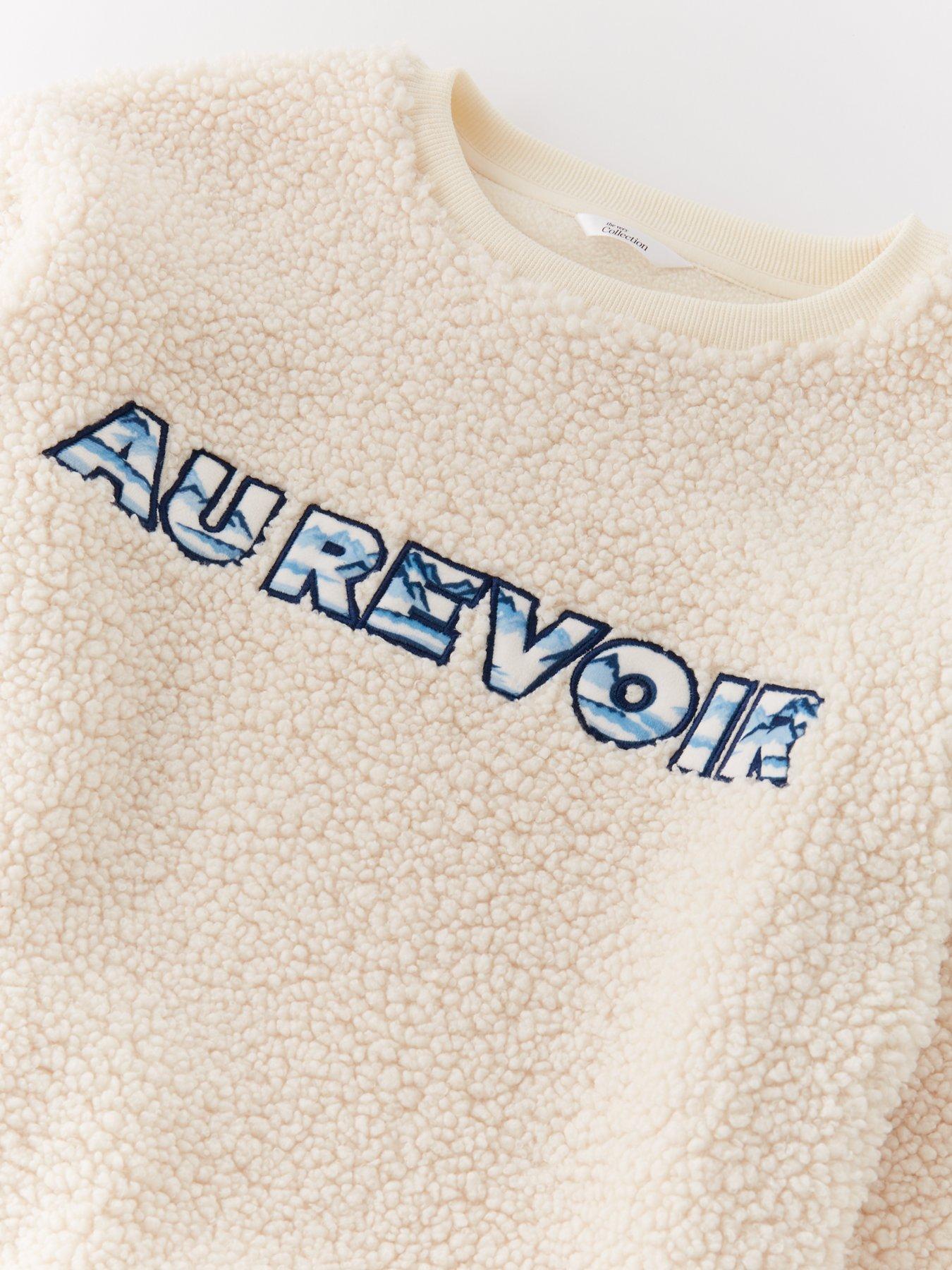 The Very Collection Girls Borg Crew Neck Sweat Shape Top And Flare ...