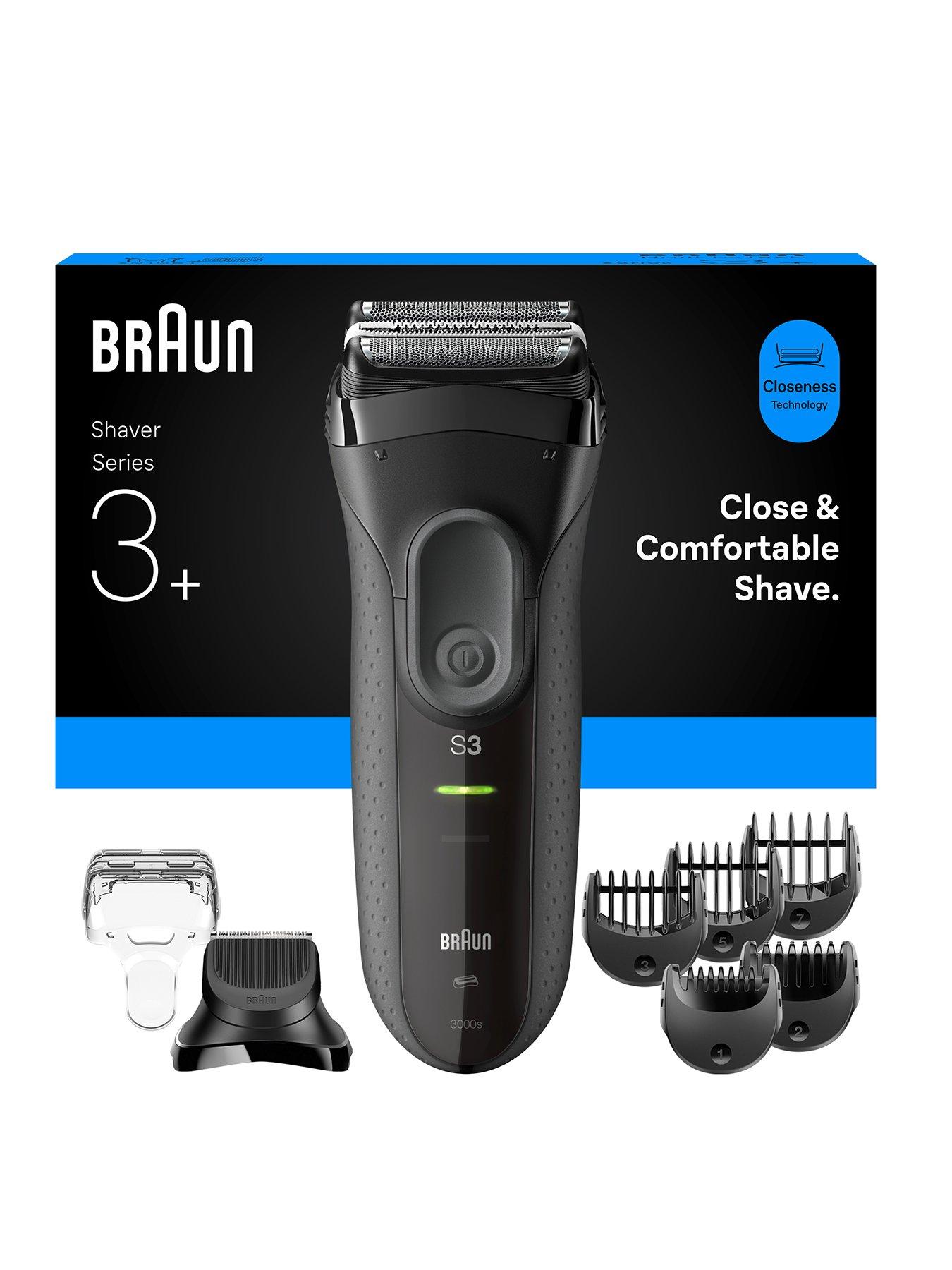 Braun Series 3+ Electric Shaver, Beard Trimmer Attachment, Dry, 3000BT ...