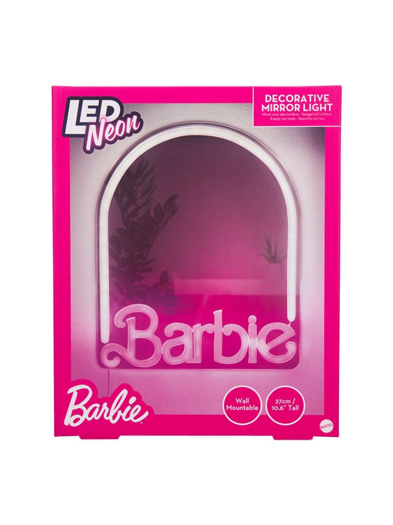 Barbie Wall Mountable Led Neon Mirror | Littlewoods