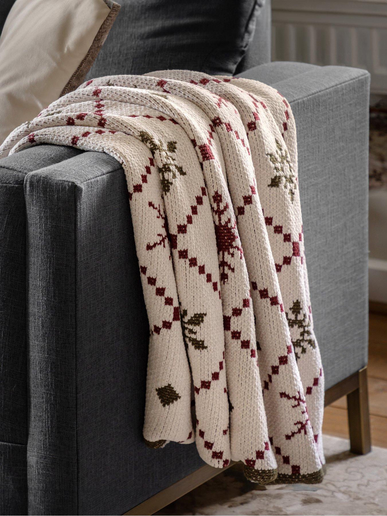 Gallery Direct Heritage Fairisle Chenille Woven Throw 1300x1700mm ...