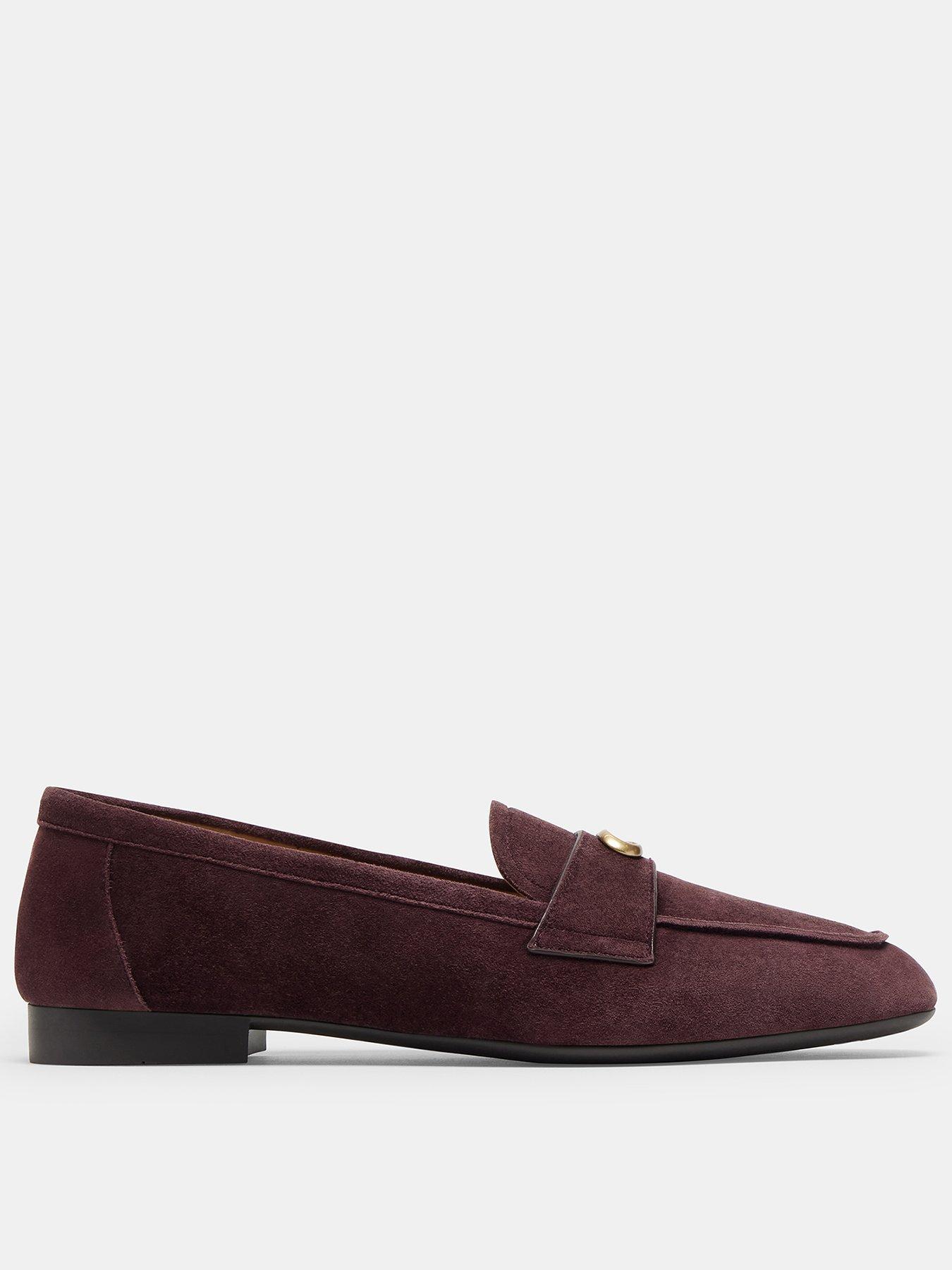 COACH Sculpted C Suede Loafer - Red | Littlewoods