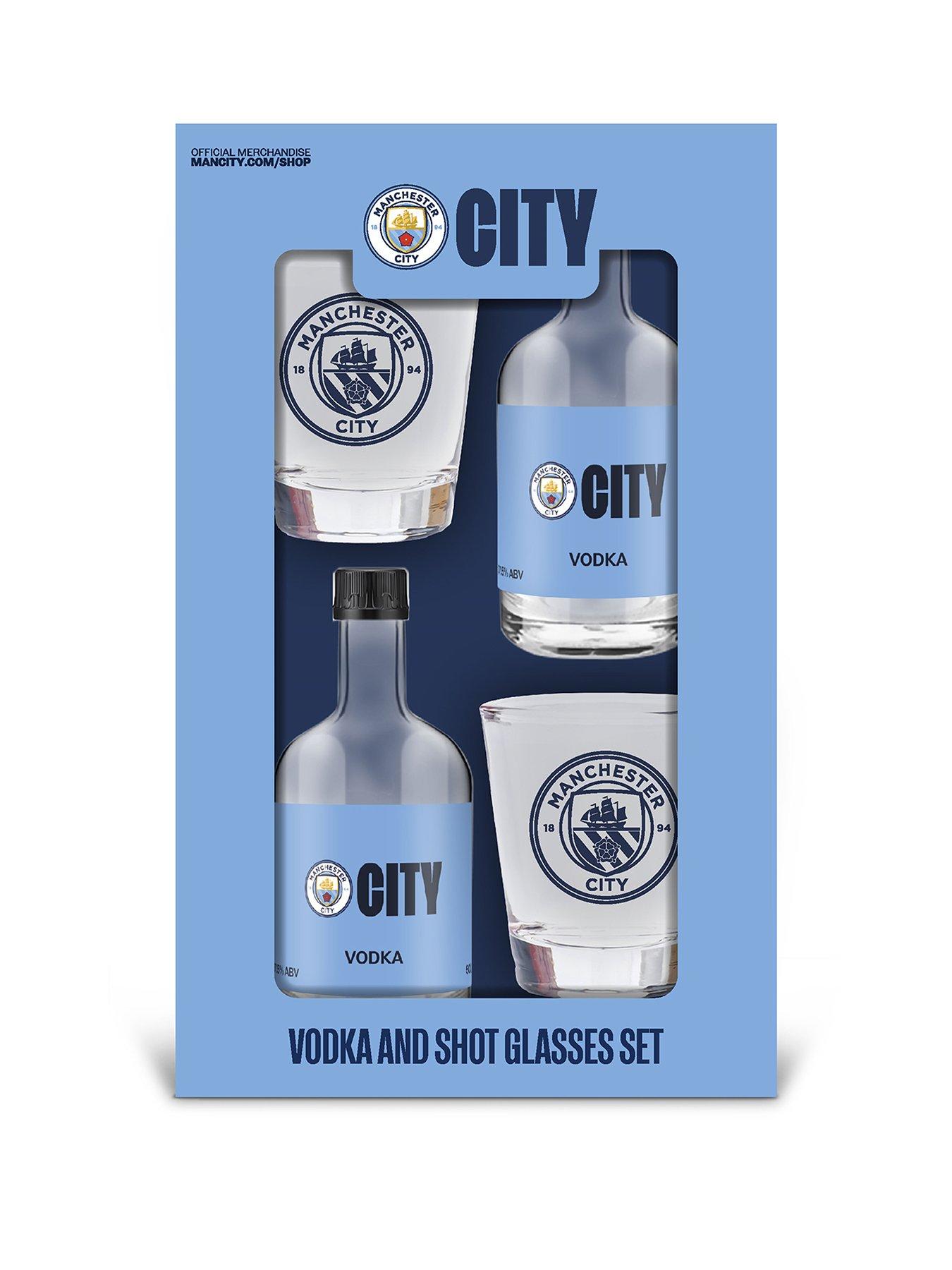 Manchester City Vodka & Shot Glasses | Littlewoods