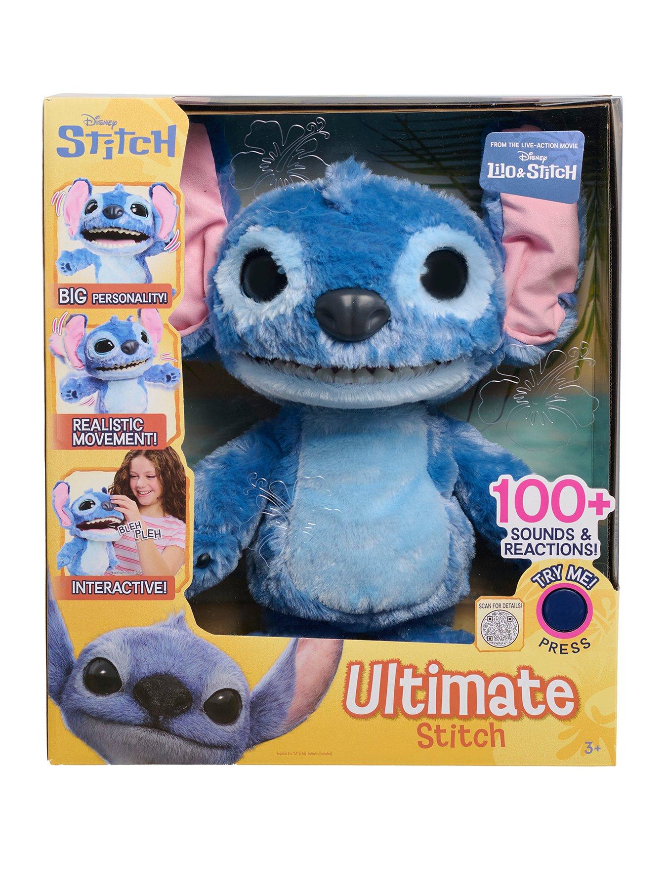 Disney Stitch Ultimate Stitch Animatronic 43cm Plush Toy with 100 ...