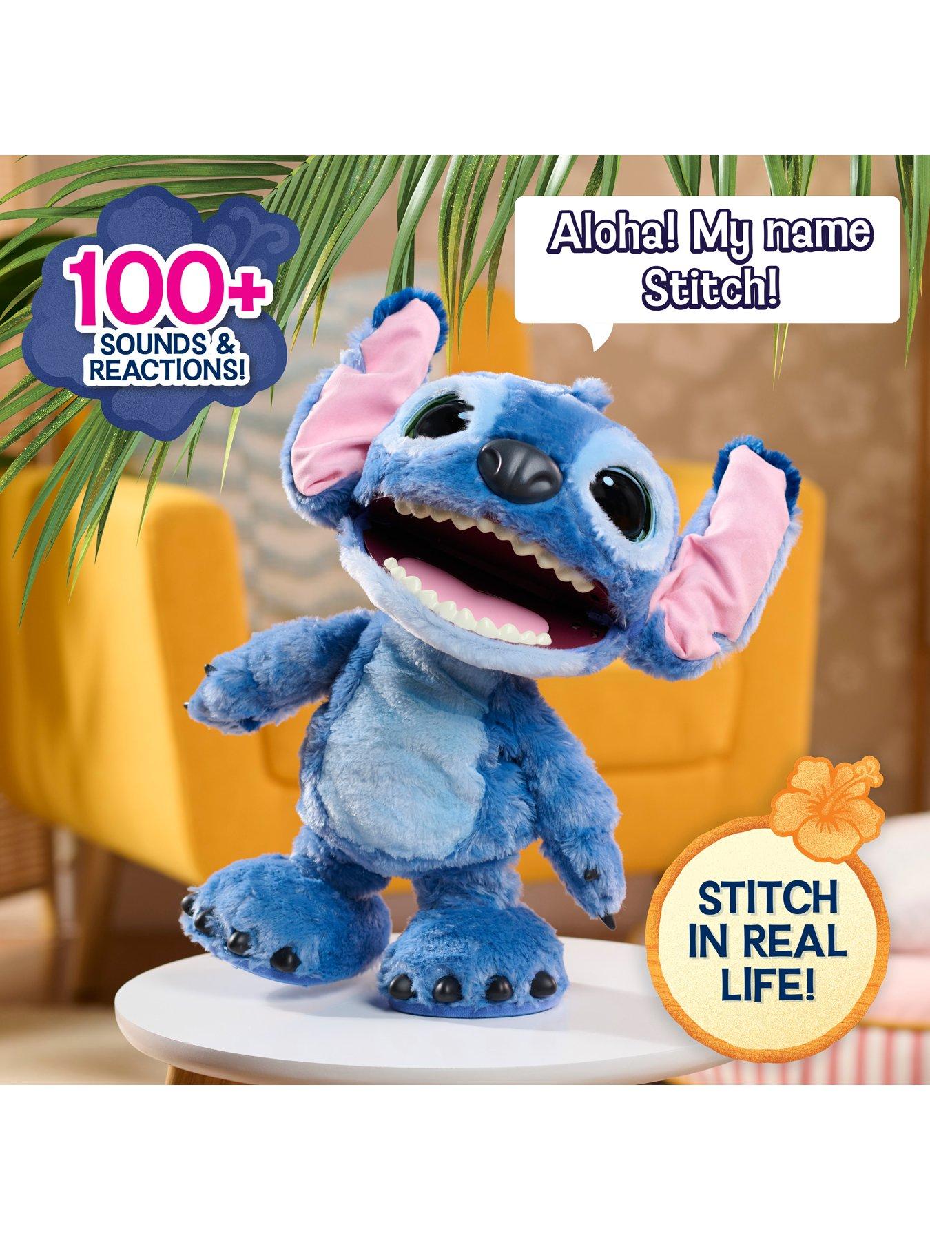 Disney Stitch Ultimate Stitch Animatronic 43cm Plush Toy with 100 ...