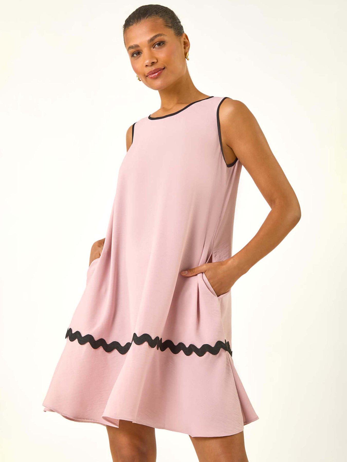 Roman Ric Rac Trim Swing Dress - Light Pink | Littlewoods
