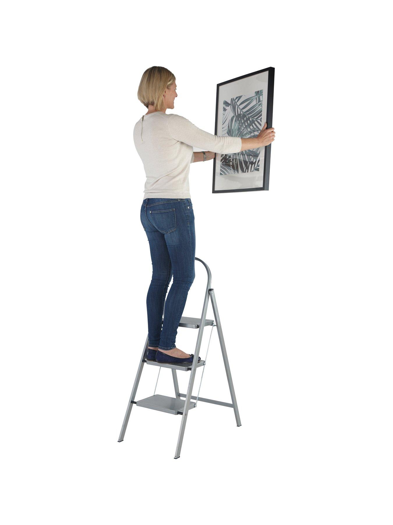 Werner 12753 Werner Handy Step Stool 3 Step - Grey | Littlewoods