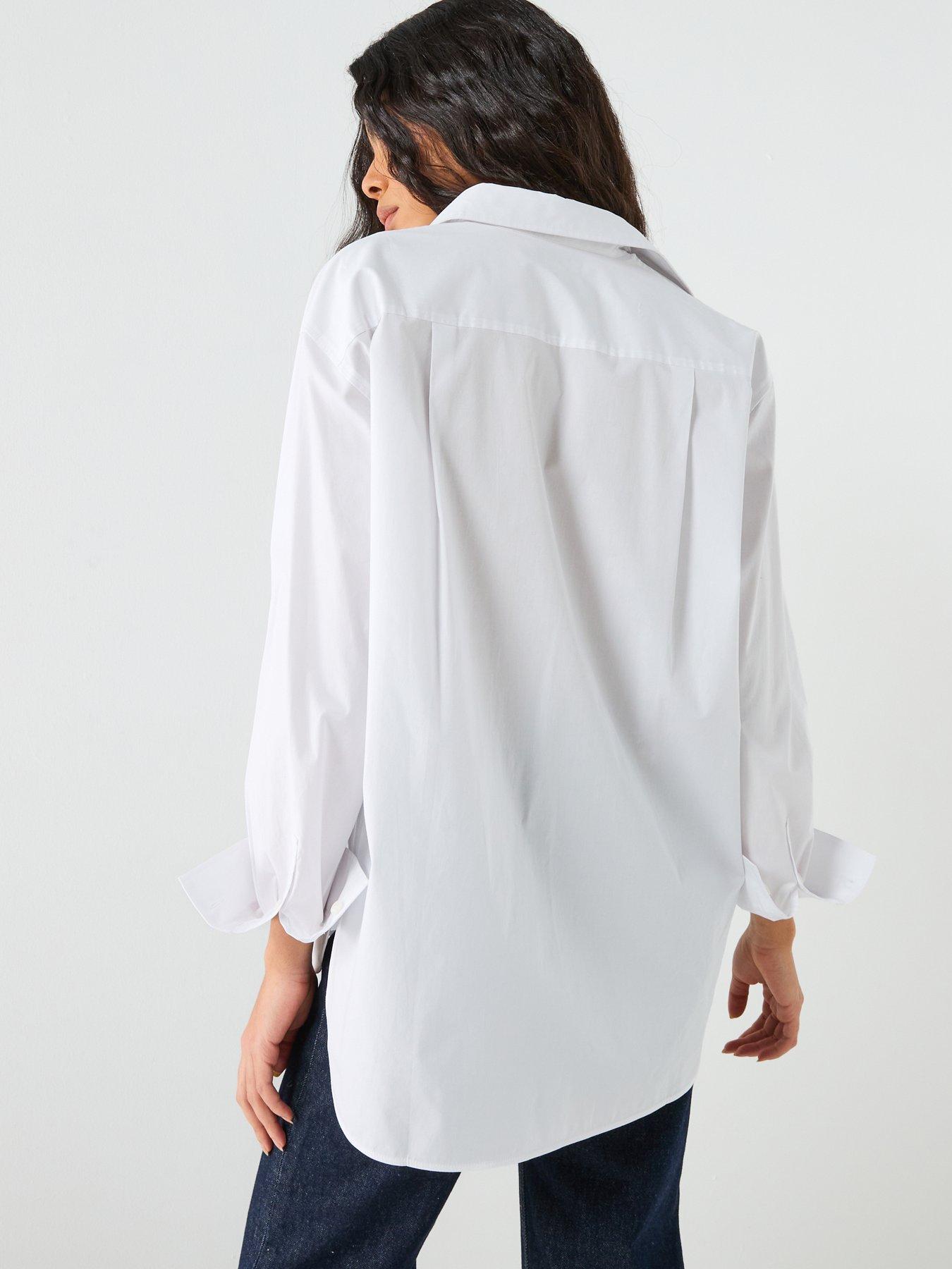 Calvin Klein Jeans Poplin Relaxed Shirt - White | Littlewoods