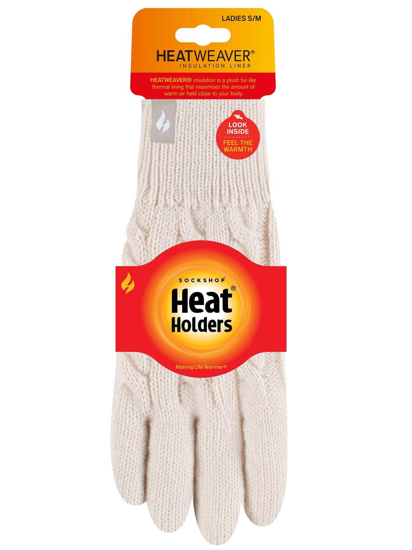 Heat Holders Willow Cable Thermal Gloves - Beige | Littlewoods
