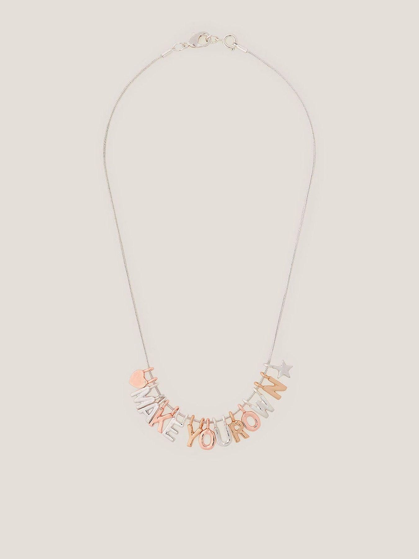 Monsoon Girls Letter Charm Jewellery Set - Multi | Littlewoods