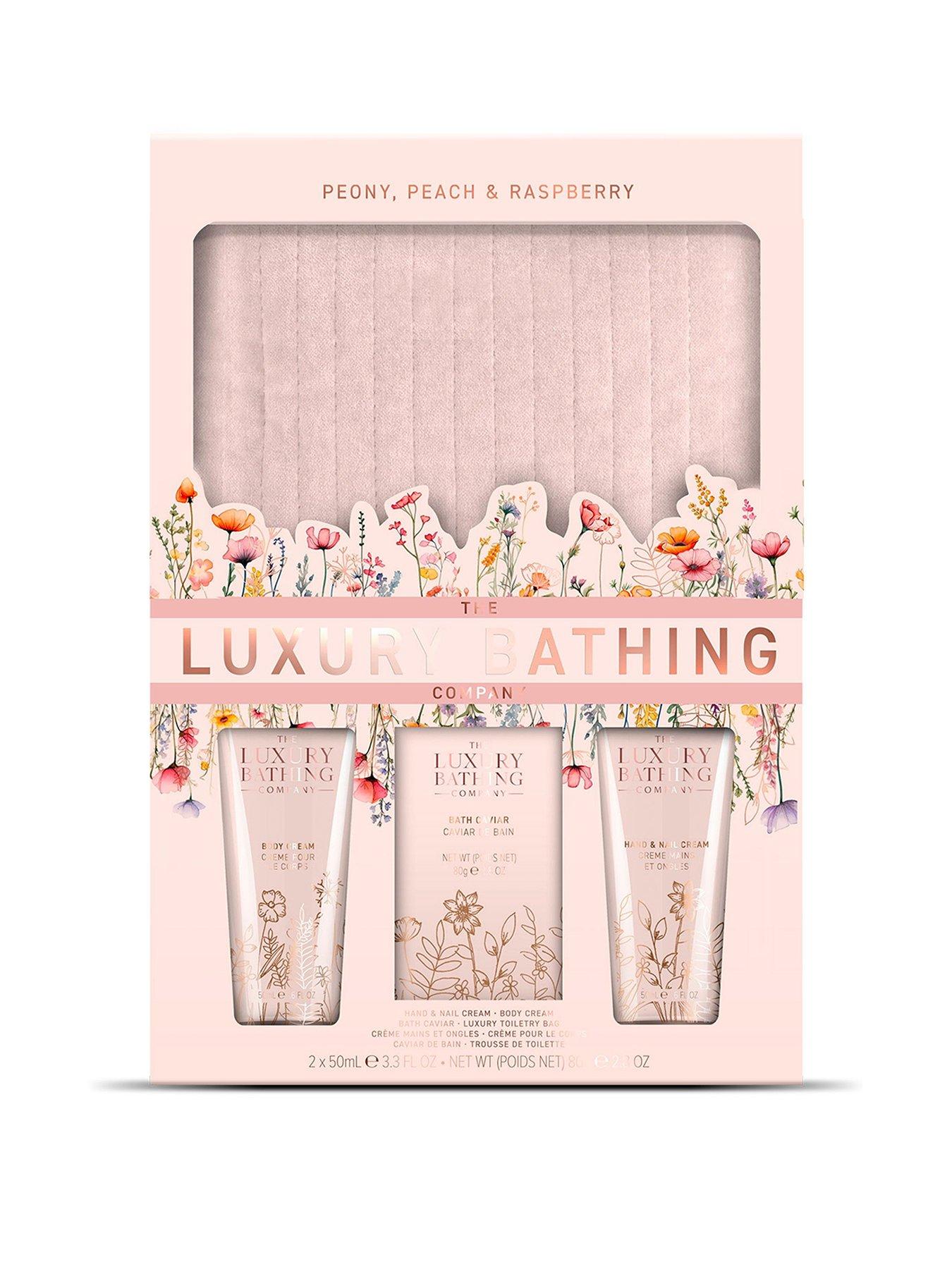 The Luxury Bathing Company Calm & Comfort Velvet Pouch Set - Peony ...