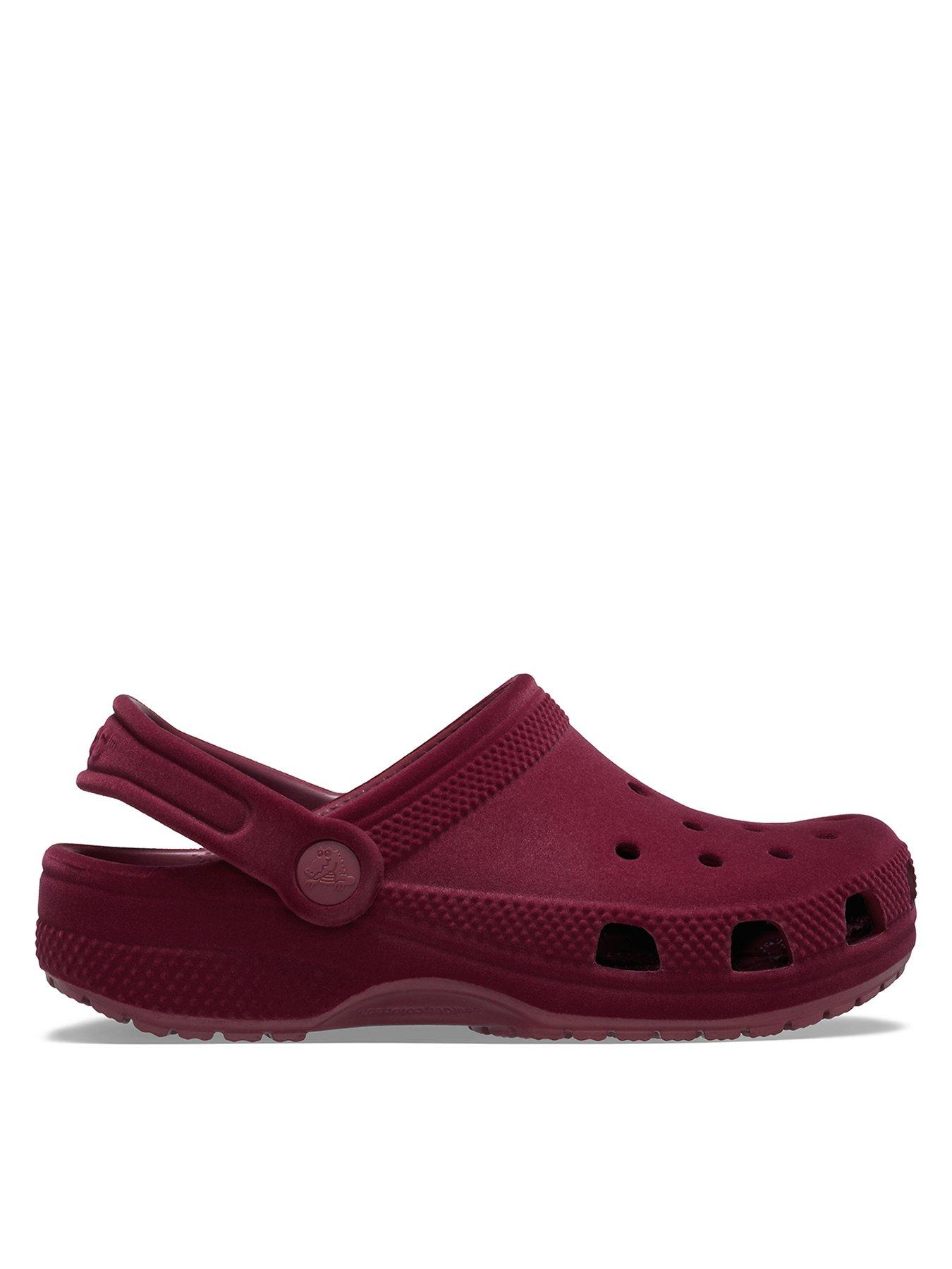 Crocs Classic Velvet Clog K - Red | Littlewoods