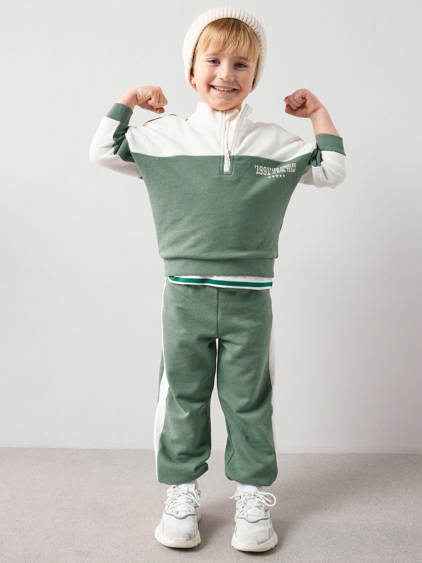 The Very Collection Boys Varsity Funnel Neck Sweat And Joggers Outfit ...