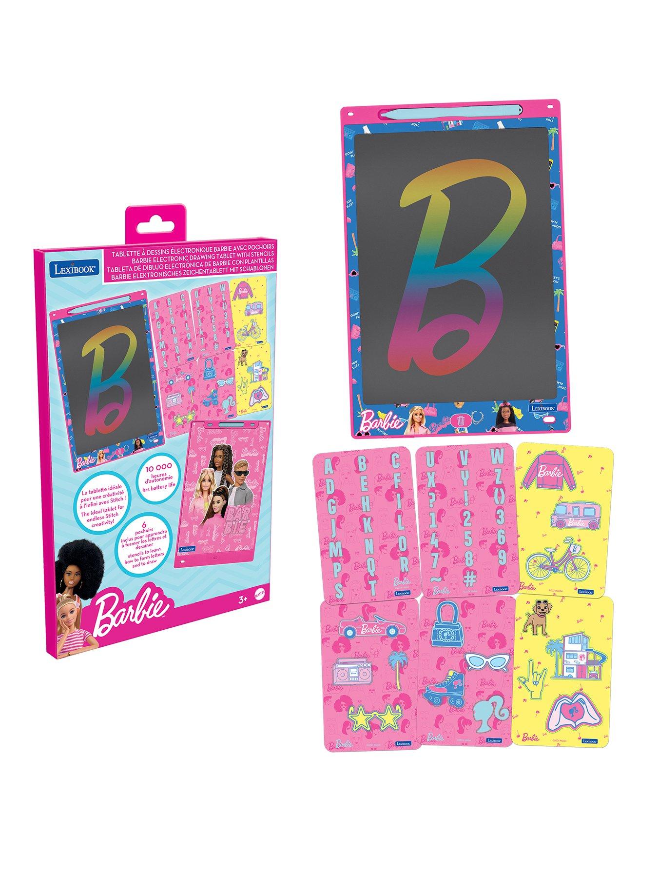 Barbie 11'' Multicolour E-Ink Learning Drawing Tablet with Stencils ...