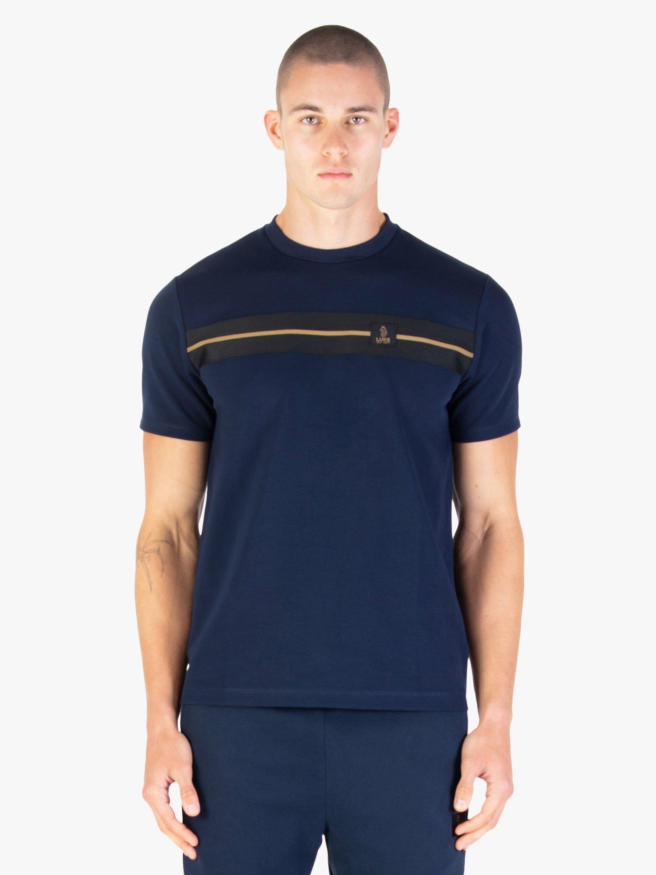 Luke 1977 Luke 1977 Hopkins Chest Badge T-shirt - Navy | Littlewoods