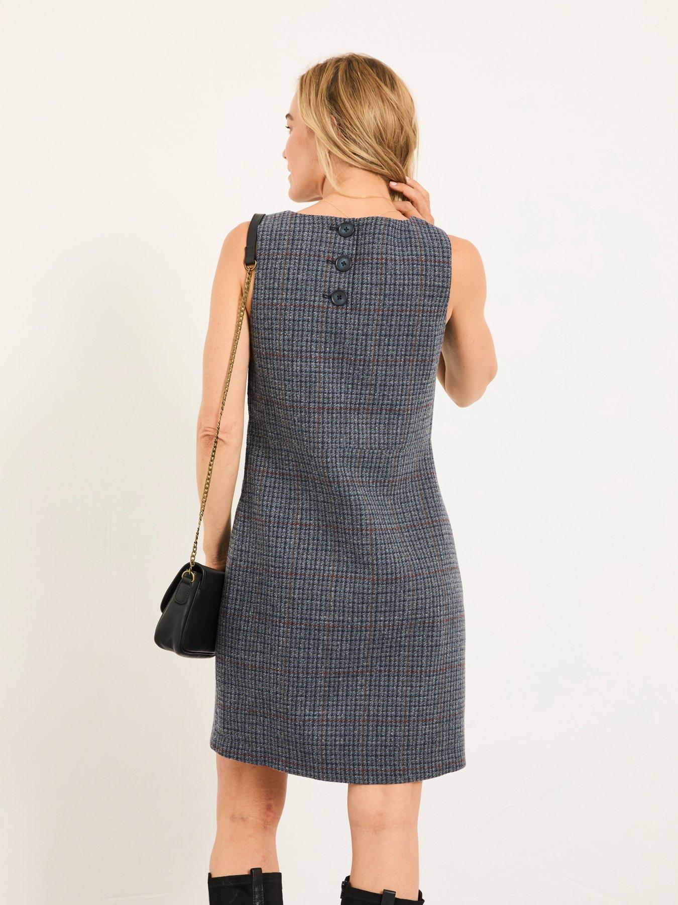 FatFace Sarah Tweed Pinny Dress - Charcoal Grey | Littlewoods
