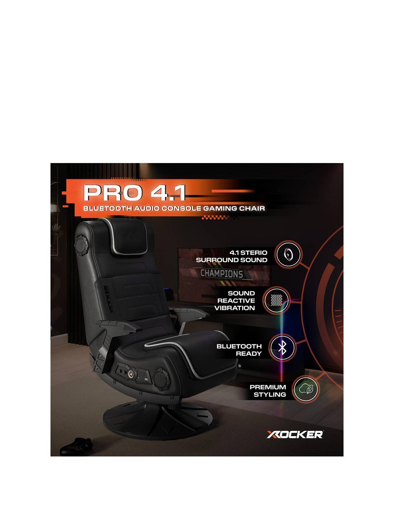 X Rocker Pro 4.1 Bluetooth Audio Console Gaming Chair - Black | Littlewoods