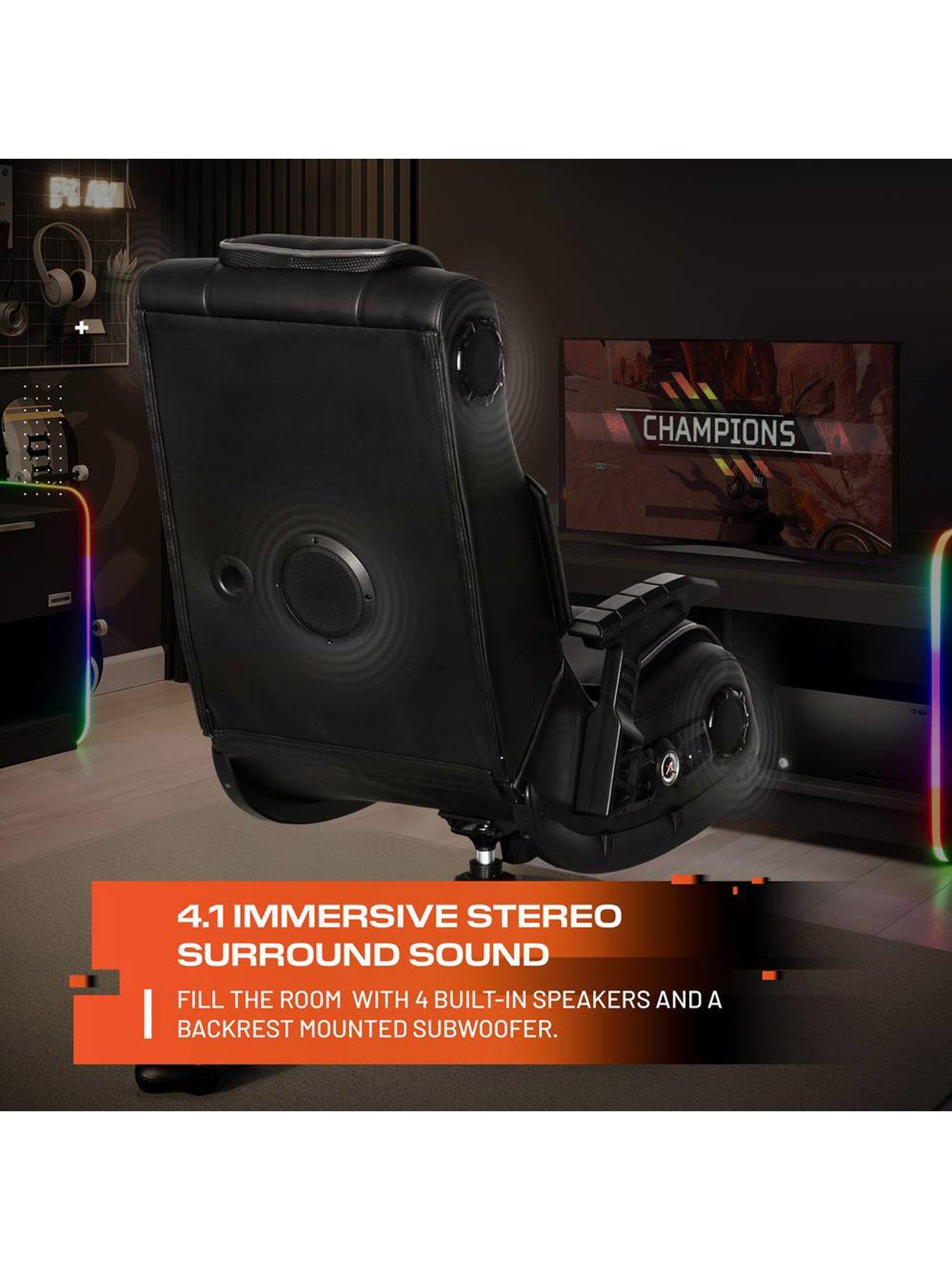 X Rocker Pro 4.1 Bluetooth Audio Console Gaming Chair - Black | Littlewoods