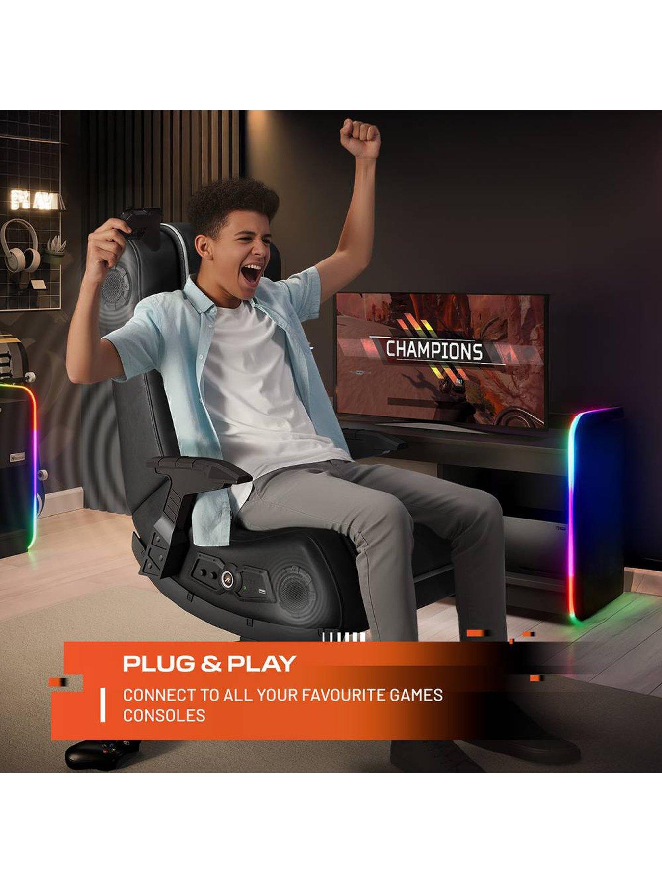 X Rocker Pro 4.1 Bluetooth Audio Console Gaming Chair - Black | Littlewoods