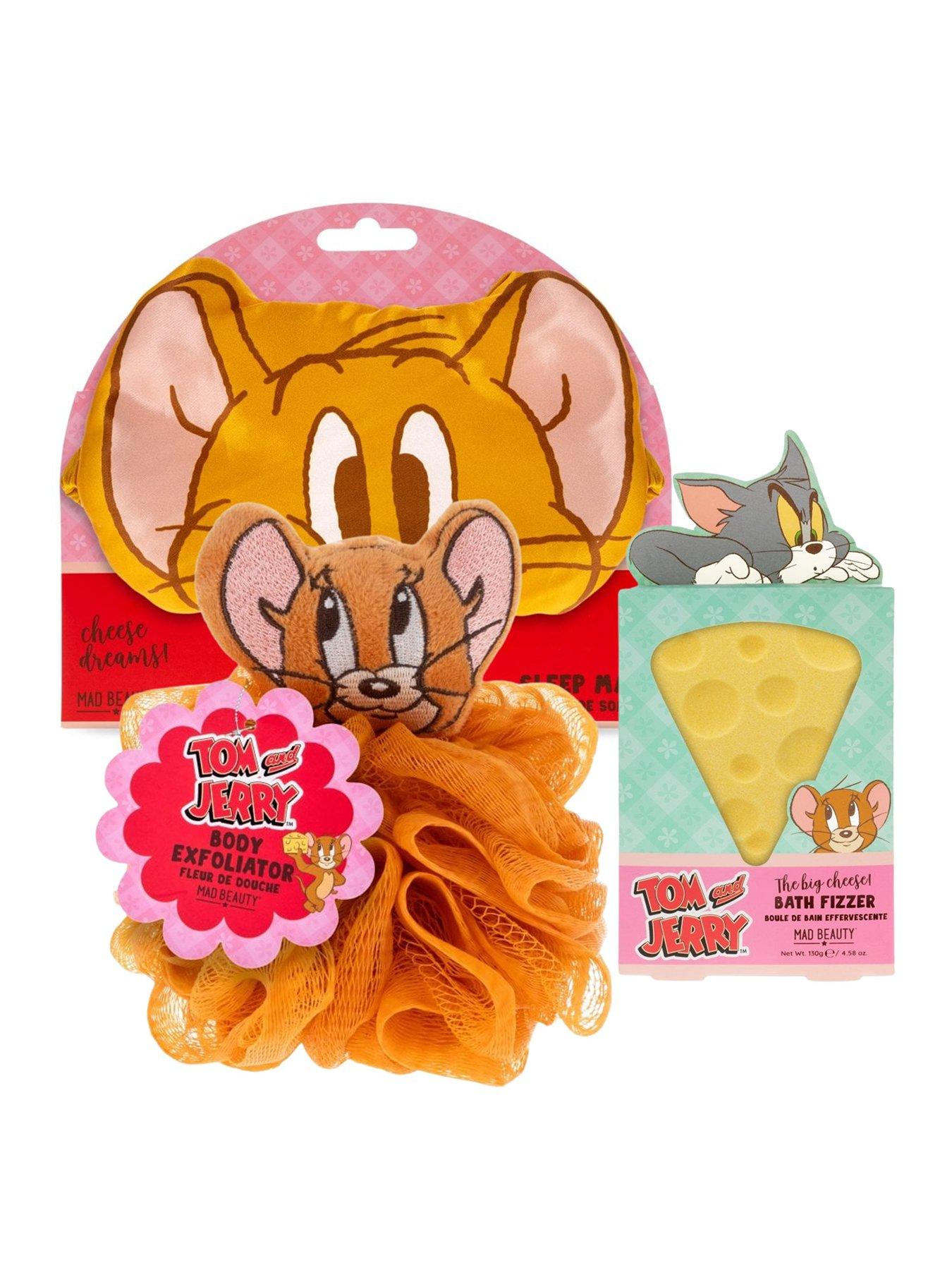 Tom and Jerry Jerry Sleep Mask and Body Puff Bundle with Cheese and ...