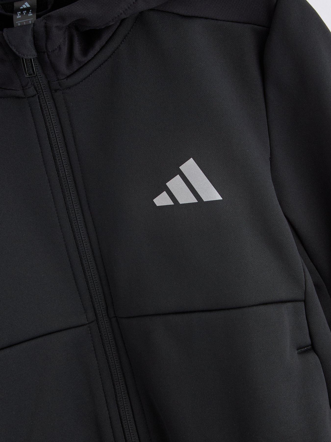 adidas Originals Junior Boys Climawarm Tracksuit Top - Black | Littlewoods