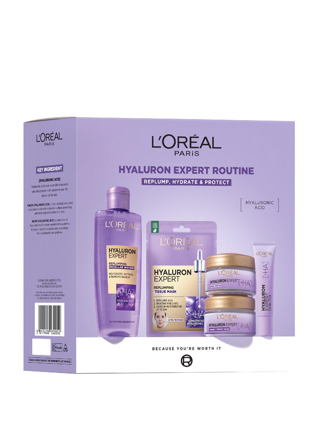 L'Oreal Paris Hyaluron Expert Routine Gift Set with Hyaluronic Acid to ...