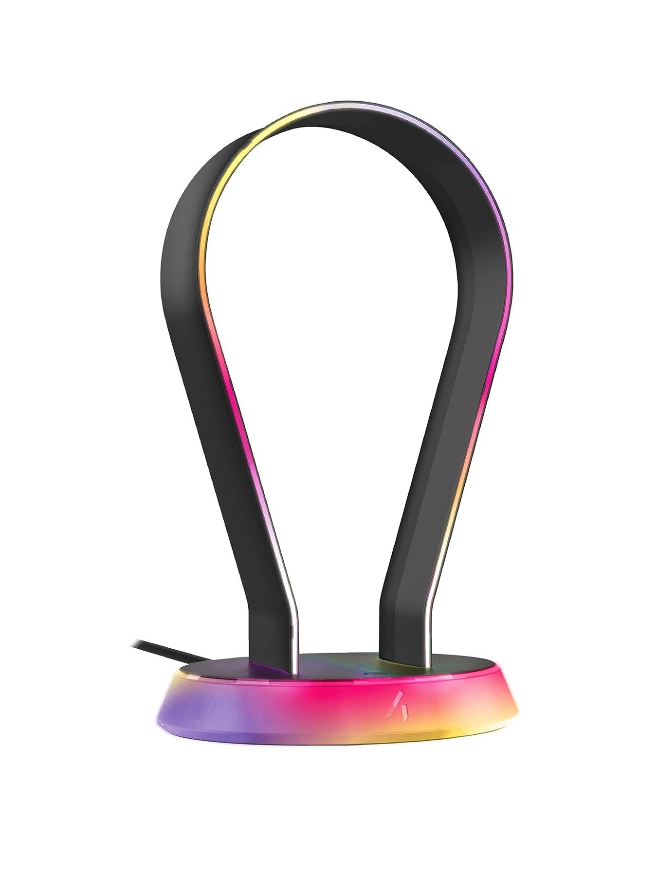 Stealth Light Up Charging Headset Stand - Glow Black | Littlewoods
