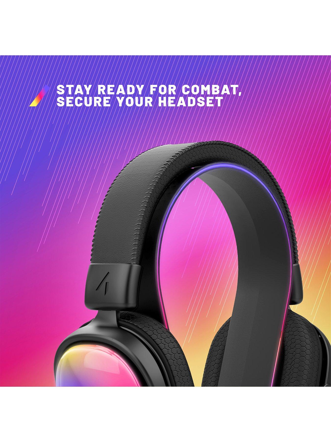 Stealth Light Up Charging Headset Stand - Glow Black | Littlewoods