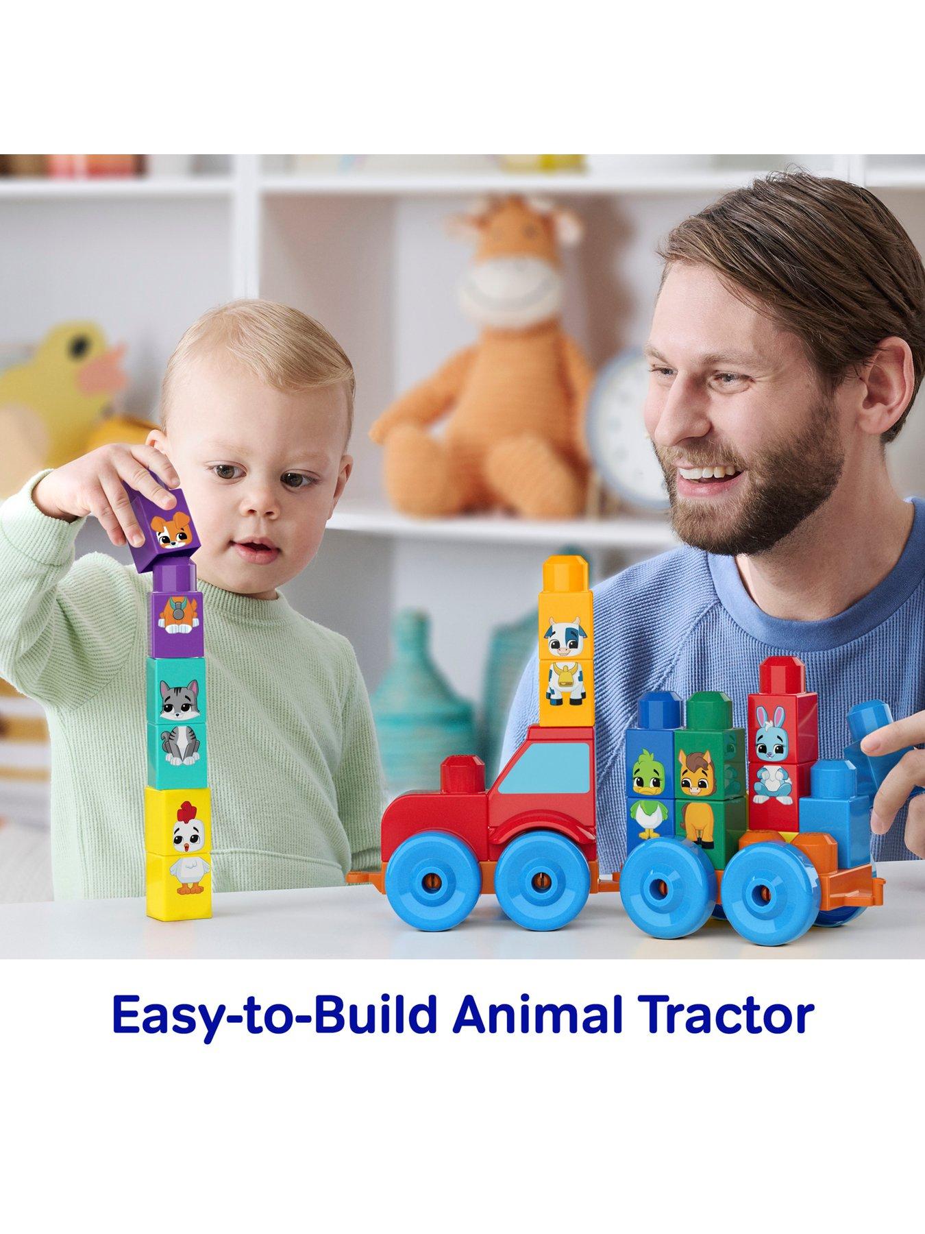 Mega Bloks First Builders Build & Match Animal Tractor Block Toy (30 ...