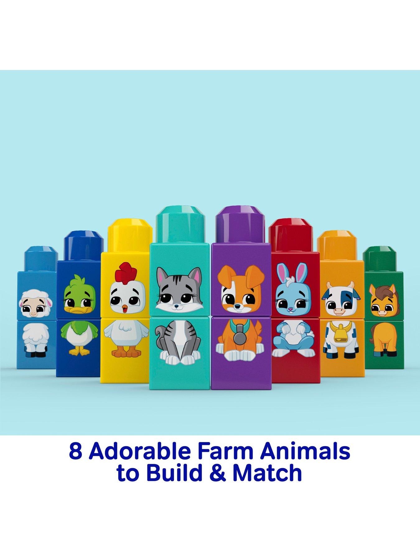 Mega Bloks First Builders Build & Match Animal Tractor Block Toy (30 ...