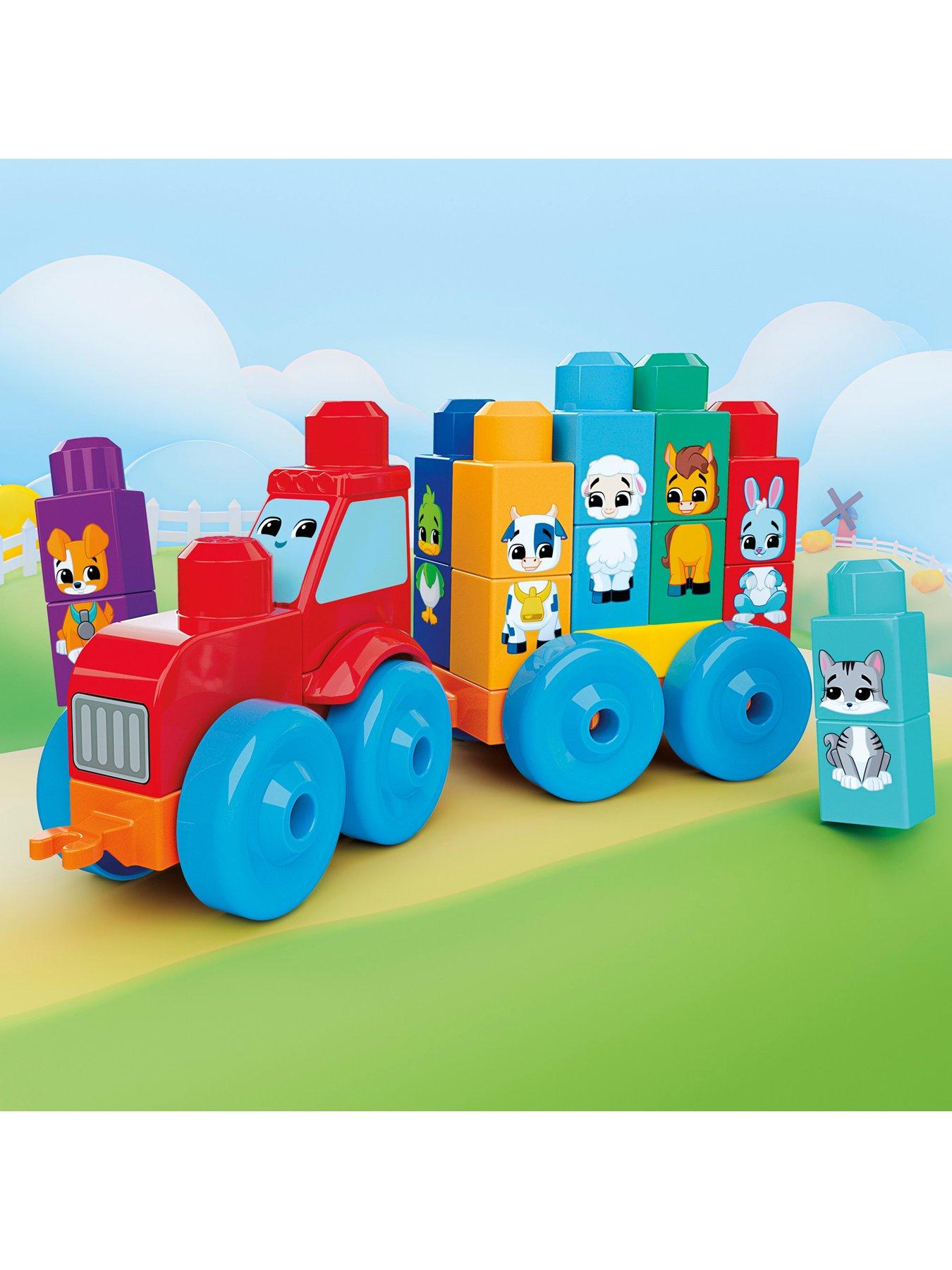 Mega Bloks First Builders Build & Match Animal Tractor Block Toy (30 ...