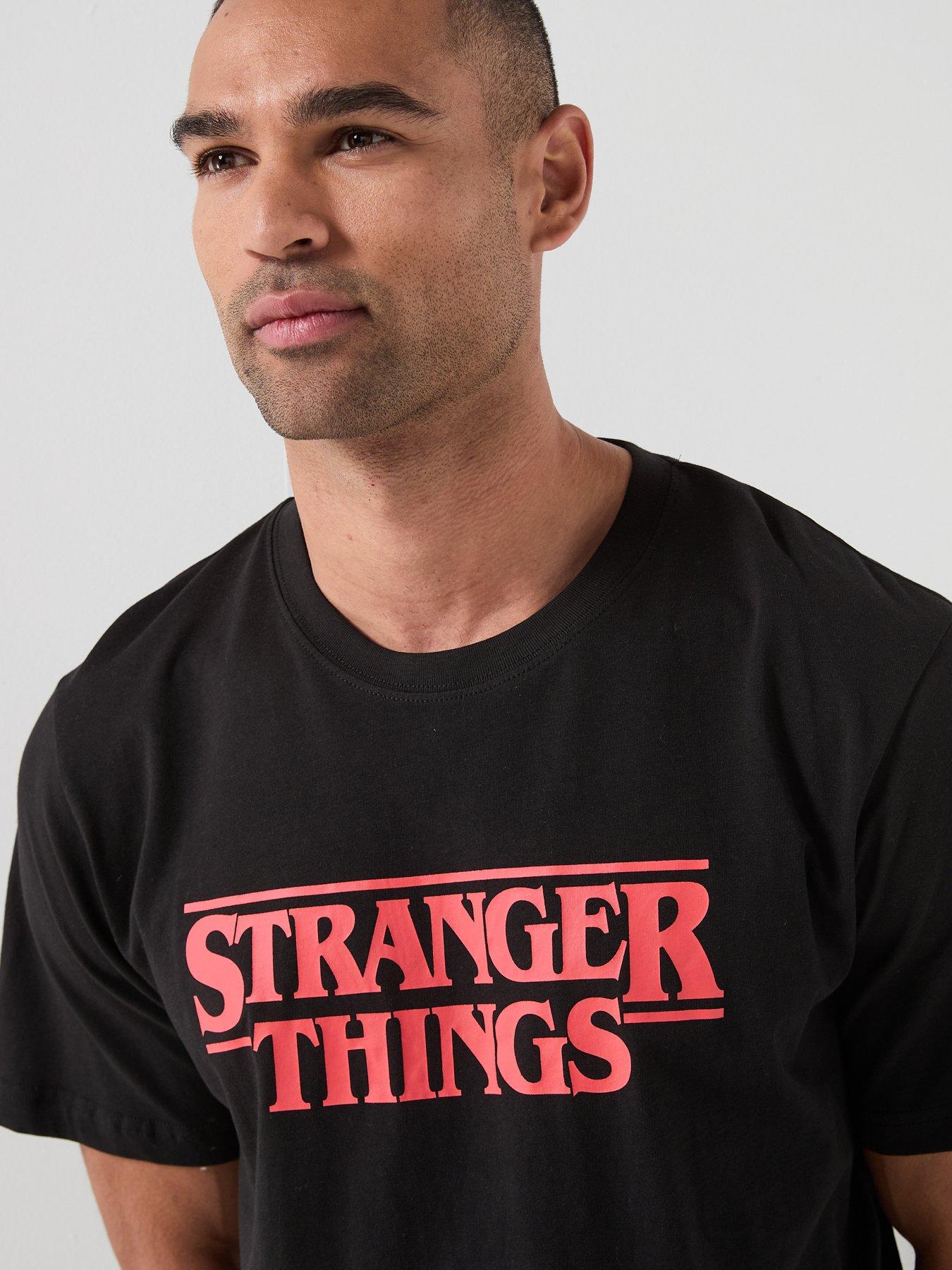 Jack & Jones Stranger Things Short Sleeve T-Shirt - Black | Littlewoods