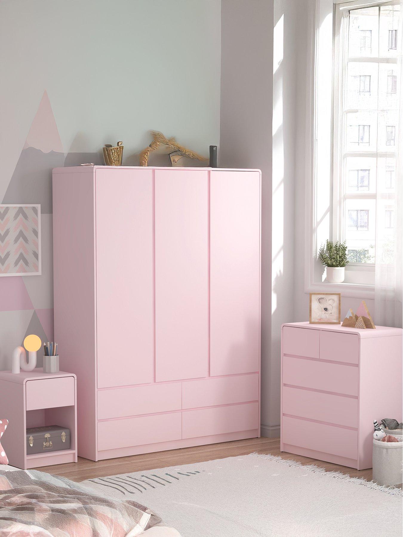 The Very Collection Bailey Kids 3 Door Wardrobe, Chest & Bedside ...