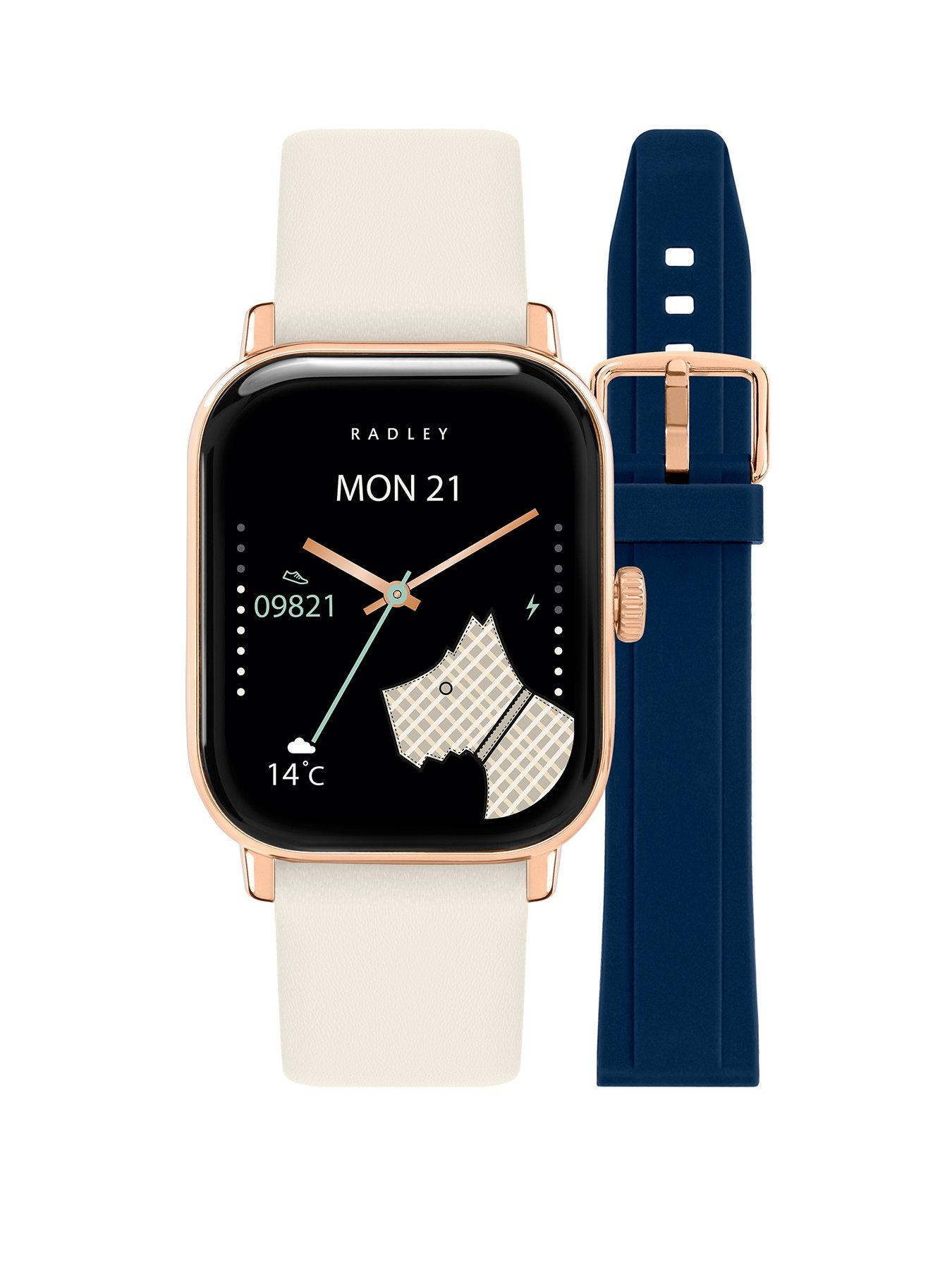 Radley Series 56 Salt Leather Strap And Ink Silicone Strap Smartwatch ...