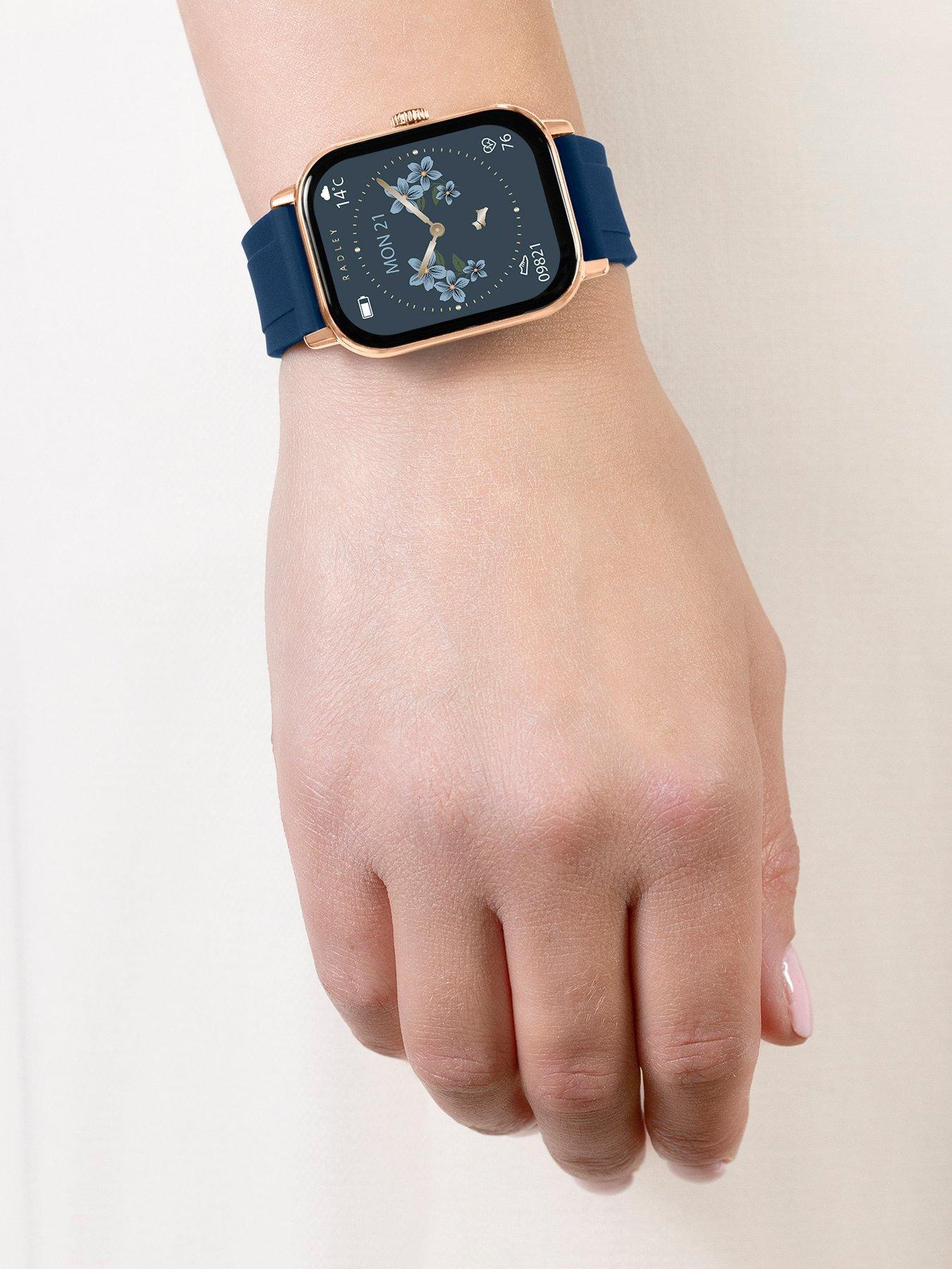 Radley Series 56 Salt Leather Strap And Ink Silicone Strap Smartwatch ...