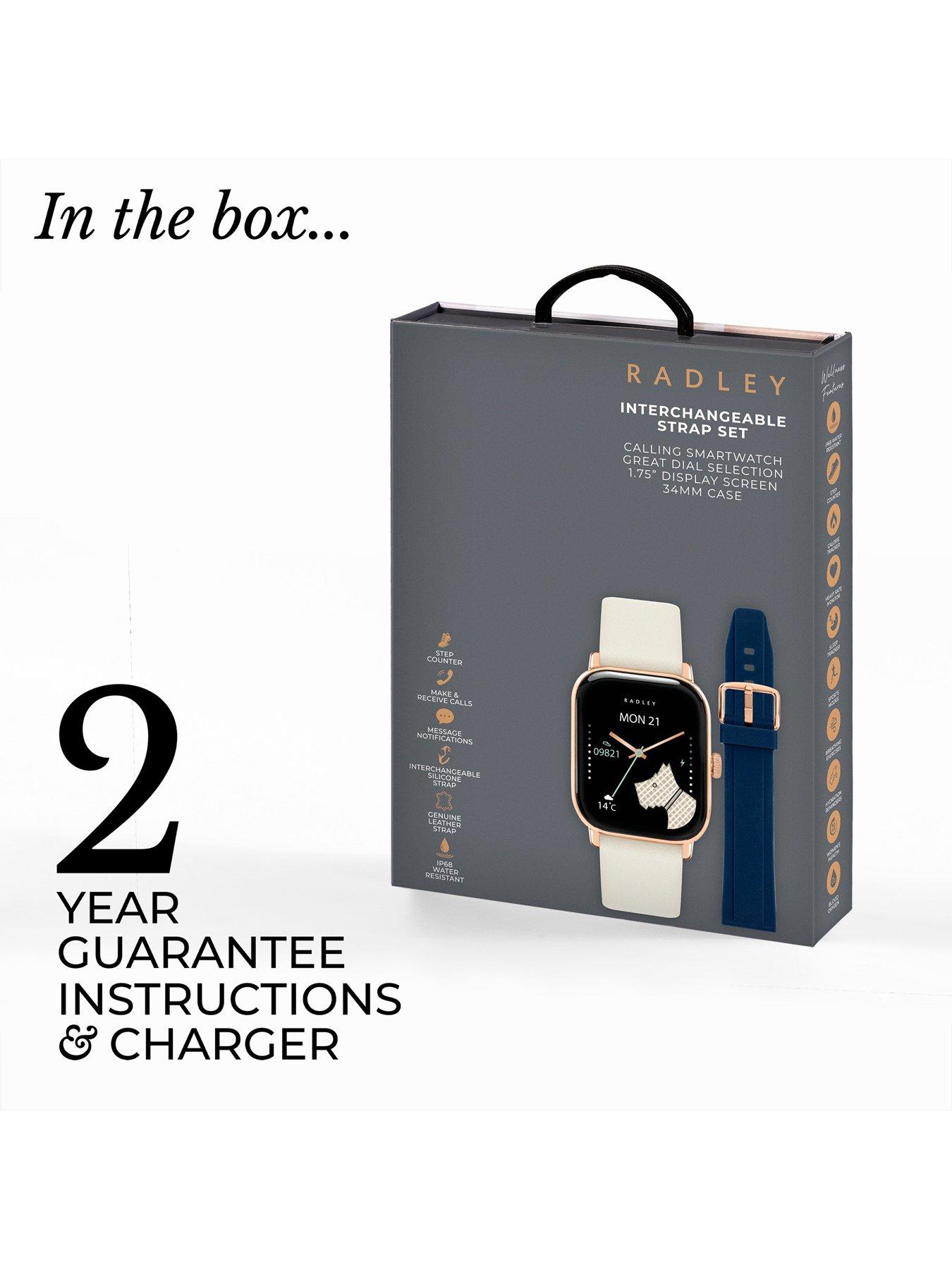 Radley Series 56 Salt Leather Strap And Ink Silicone Strap Smartwatch ...