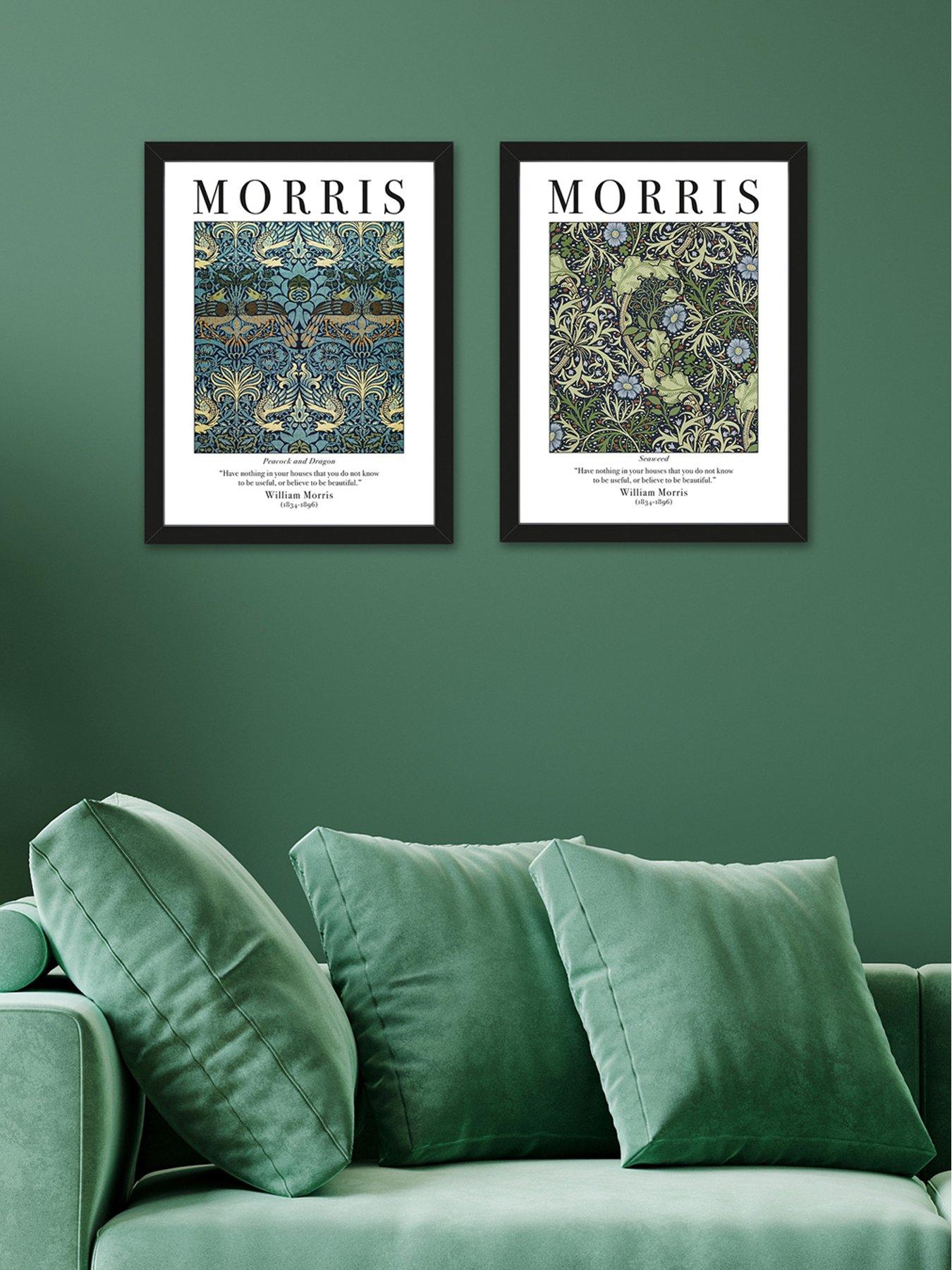 The Art Group Set Of 2 Framed Art William Morris (peacock And Dragon ...