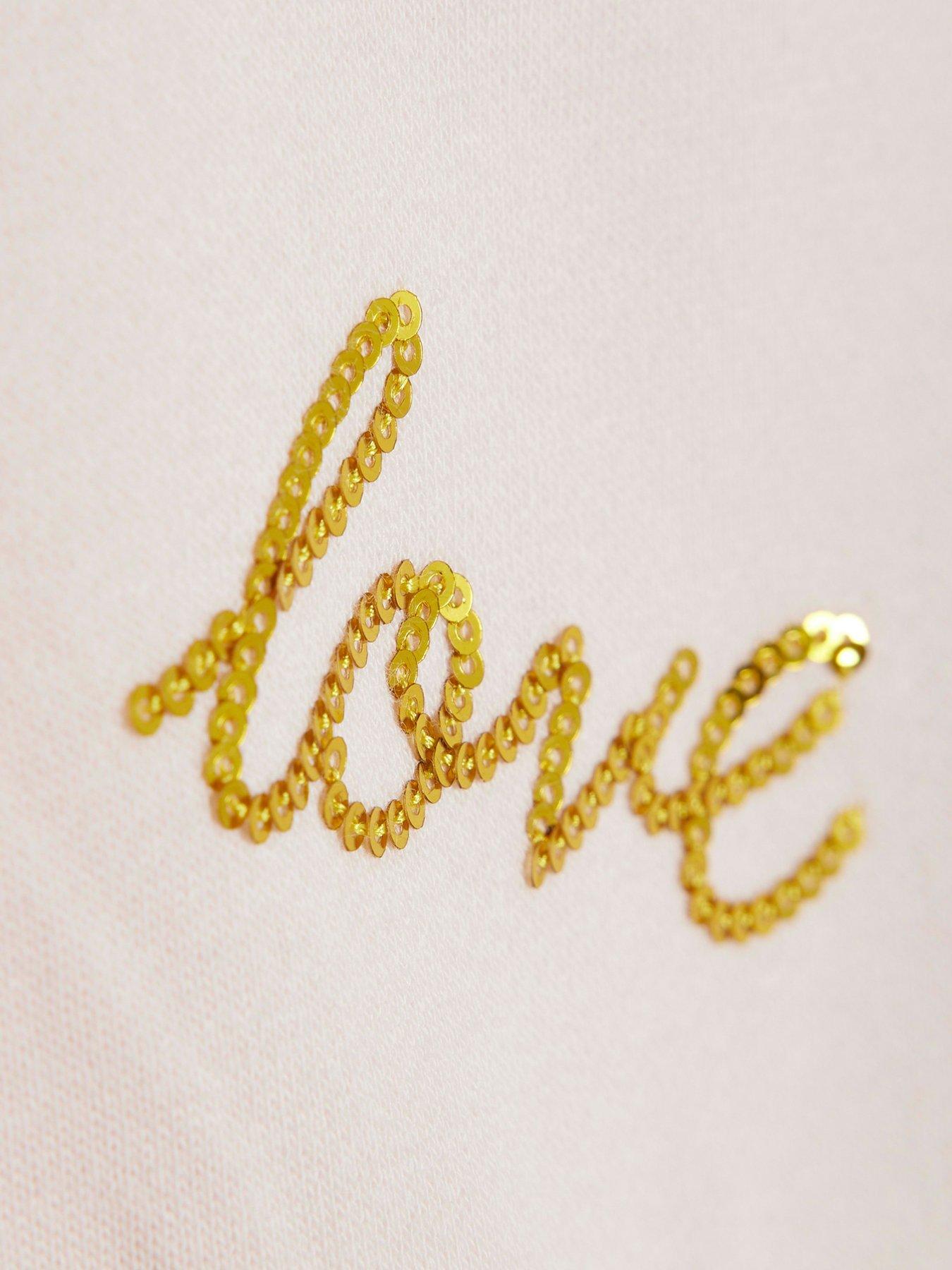 River Island Older Girls Sequin Embellished Lips Sweatshirt - Pink ...