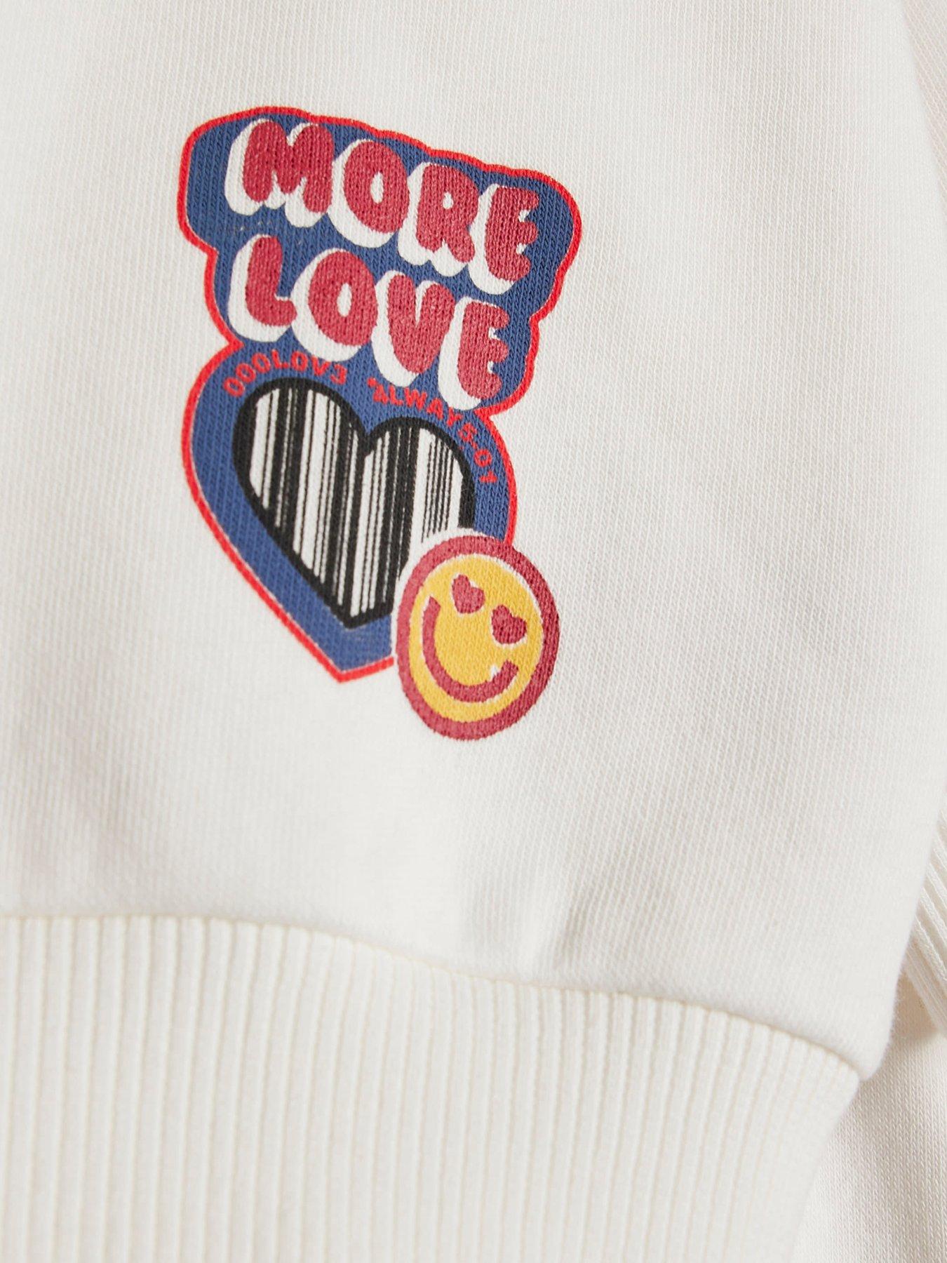 River Island Mini Girls Rainbow Badged Sweatshirt Set - Cream | Littlewoods