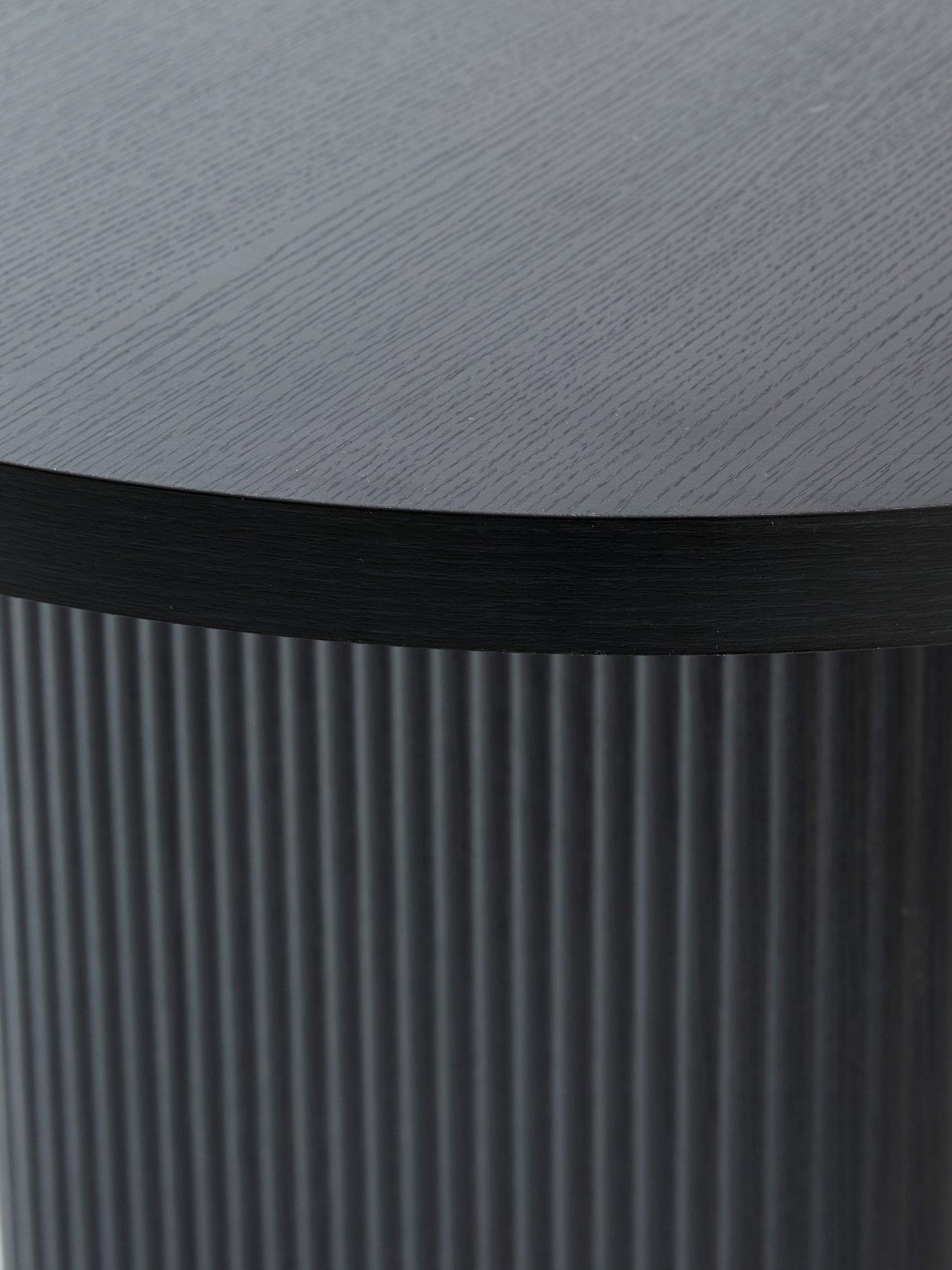 The Very Collection Carina Black 200cm Oval Dining Table & 4 Aurelia ...