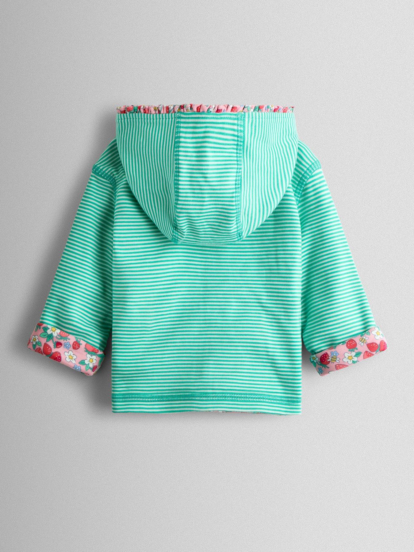 JoJo Maman Bebe Toddler Girls Strawberry And Ladybird Reversible Hoodie ...