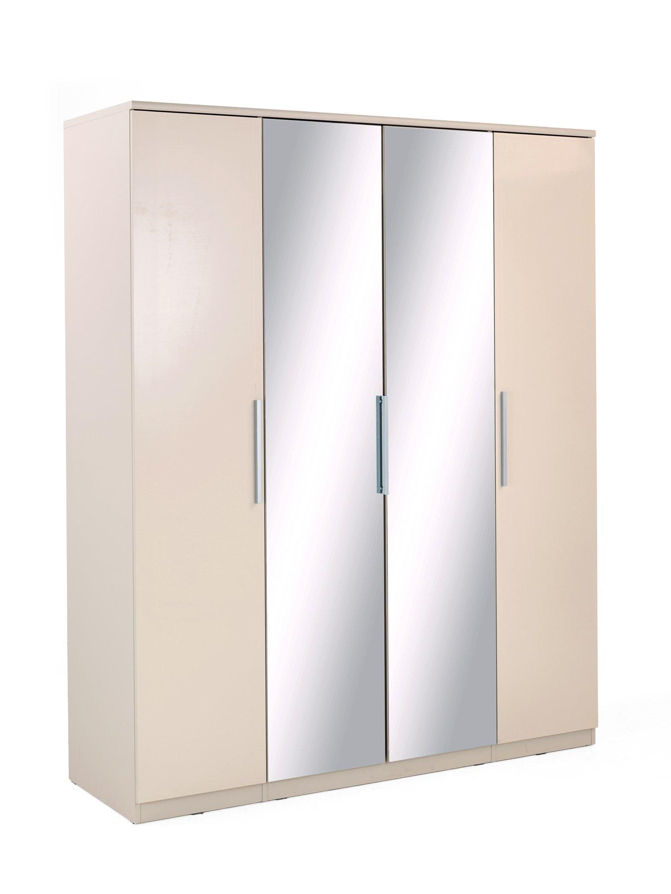 The Very Collection Prague Gloss 4 Door Wardrobe - FSC® Certified ...
